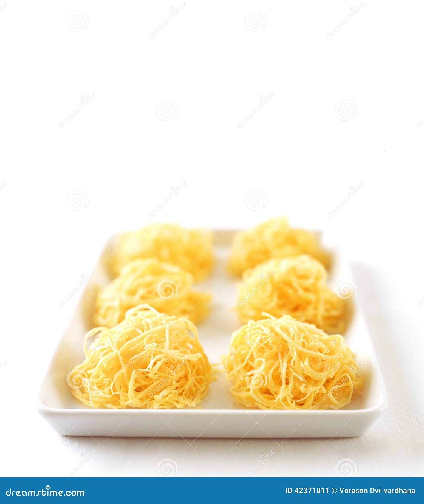 Thai Dessert, Golden Threads Stock Image - Image of circle, gold: 42371011