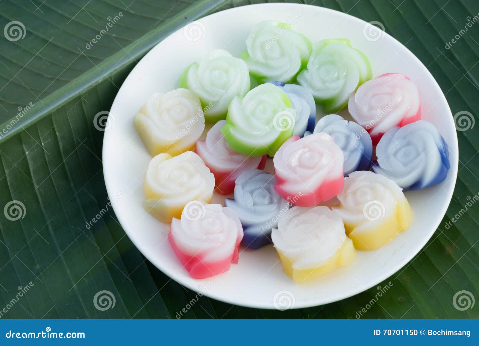 Kanom Chan Or Steamed Layer Cake. Layer Sweet Cake Made In The Shape Of ...