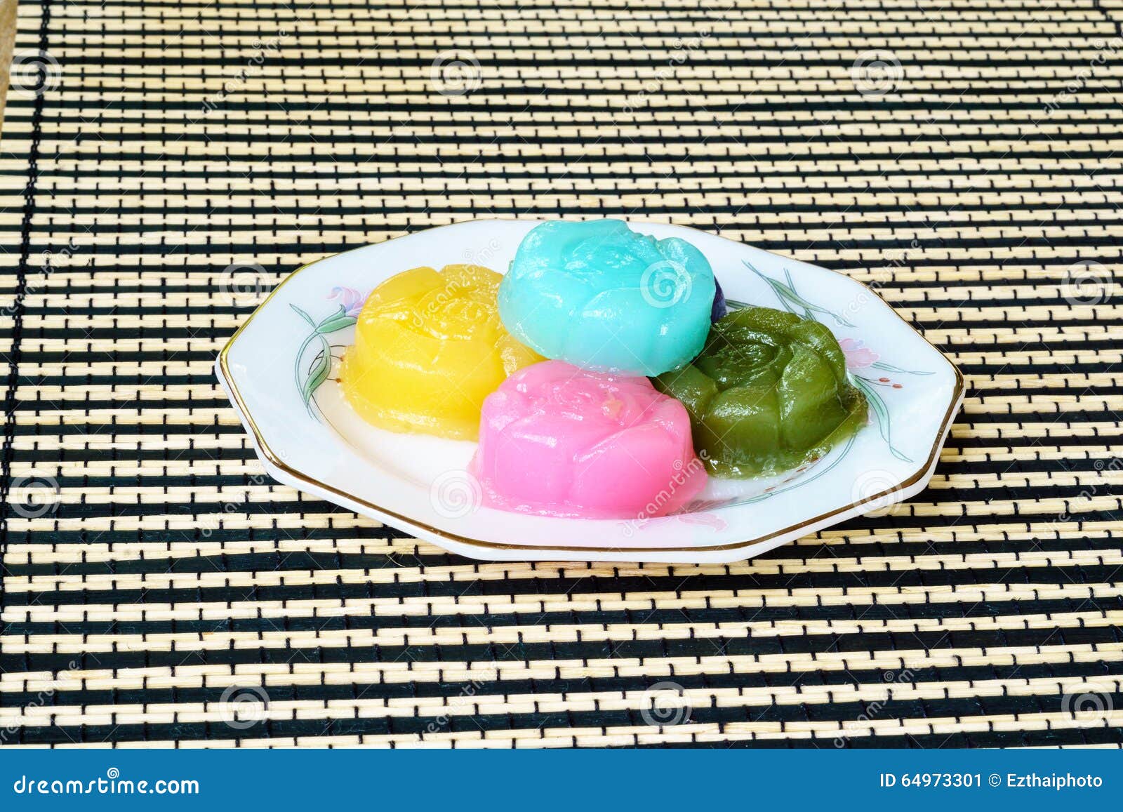 Thai Dessert Layer Sweet Cake or Kanom Chan Stock Image - Image of ...