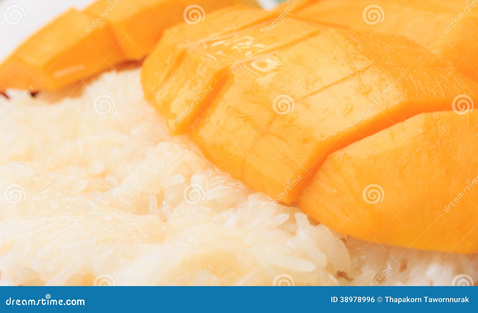 Thai Dessert, Mango with Sticky Rice. Stock Photo - Image of nature ...