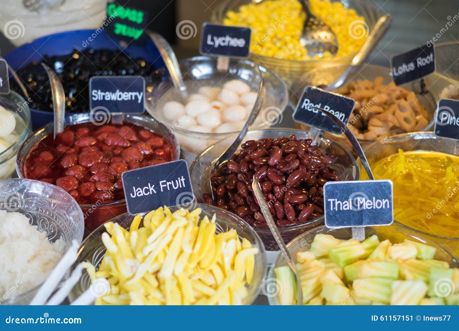 Thai Dessert Recipe: Ruam Mit (dessert Mixed). Stock Image - Image of ...