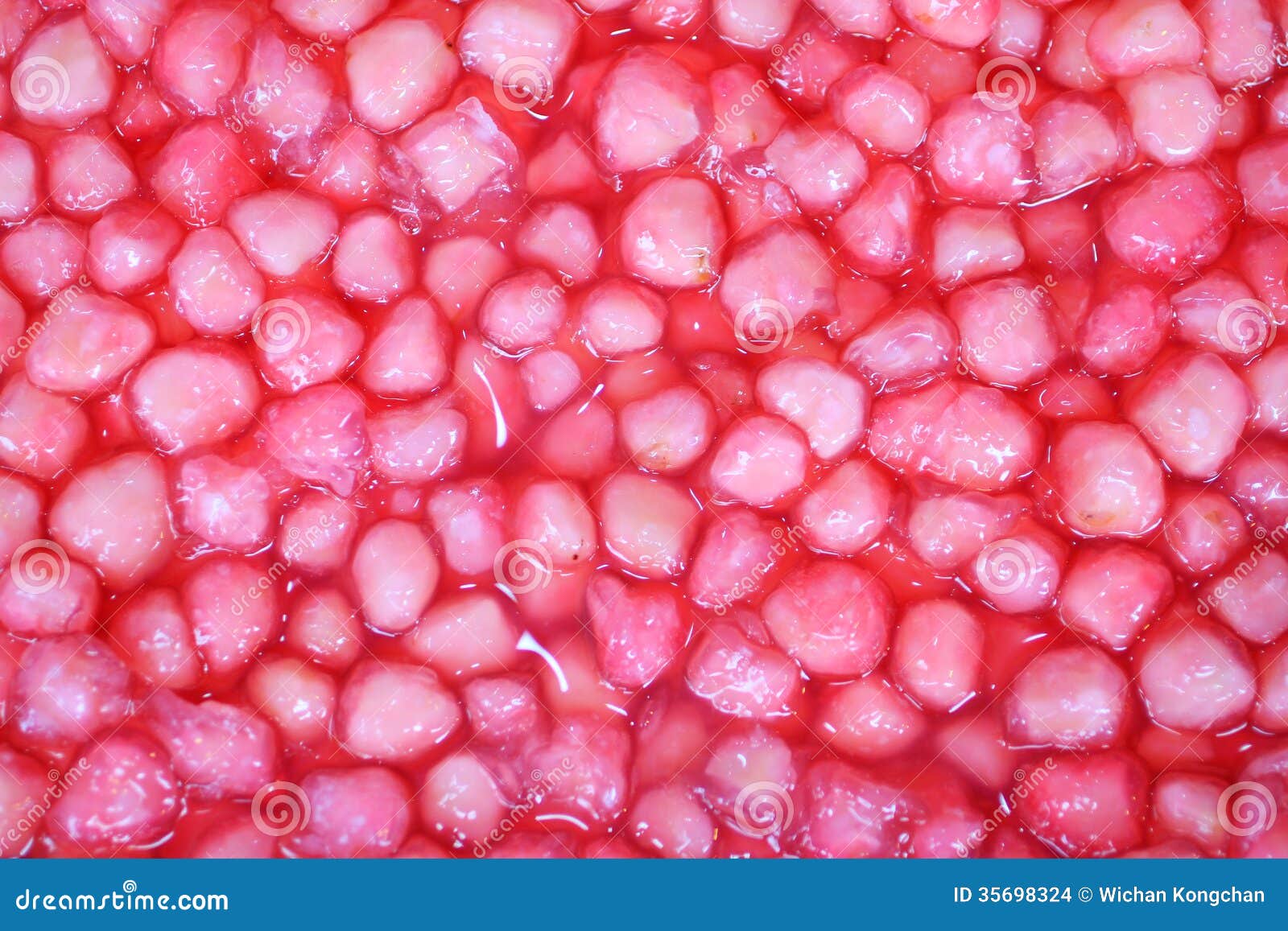 Thai Dessert Red Sweet Ruby Framework Stock Photo - Image of cool ...