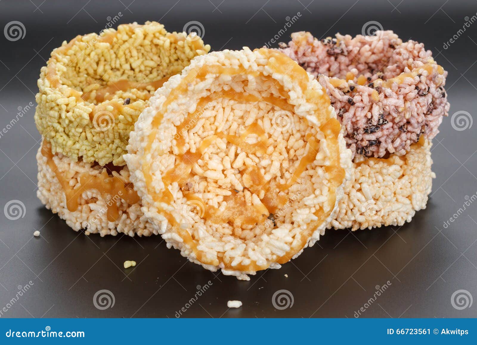Thai Dessert - Rice Cracker or Rice Biscuit Stock Image - Image of ...