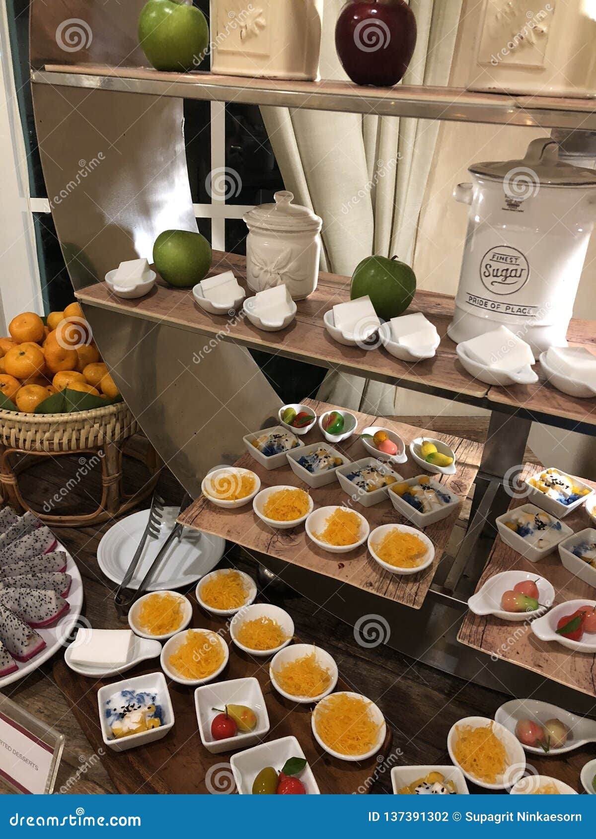 Thai dessert in small size stock photo. Image of dish - 137391302