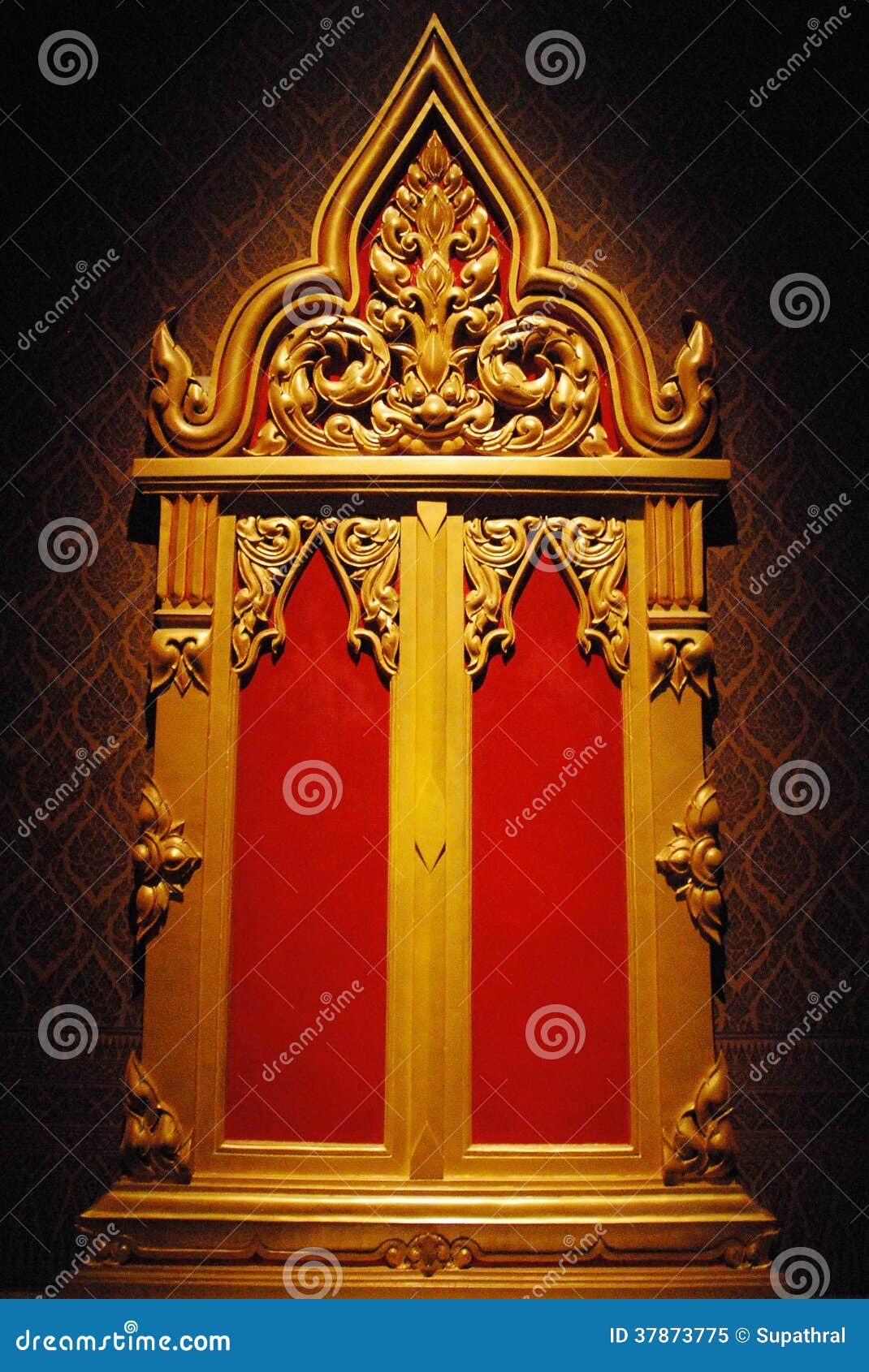 Thai doors (Thai style) stock image. Image of lock, doorframe - 37873775