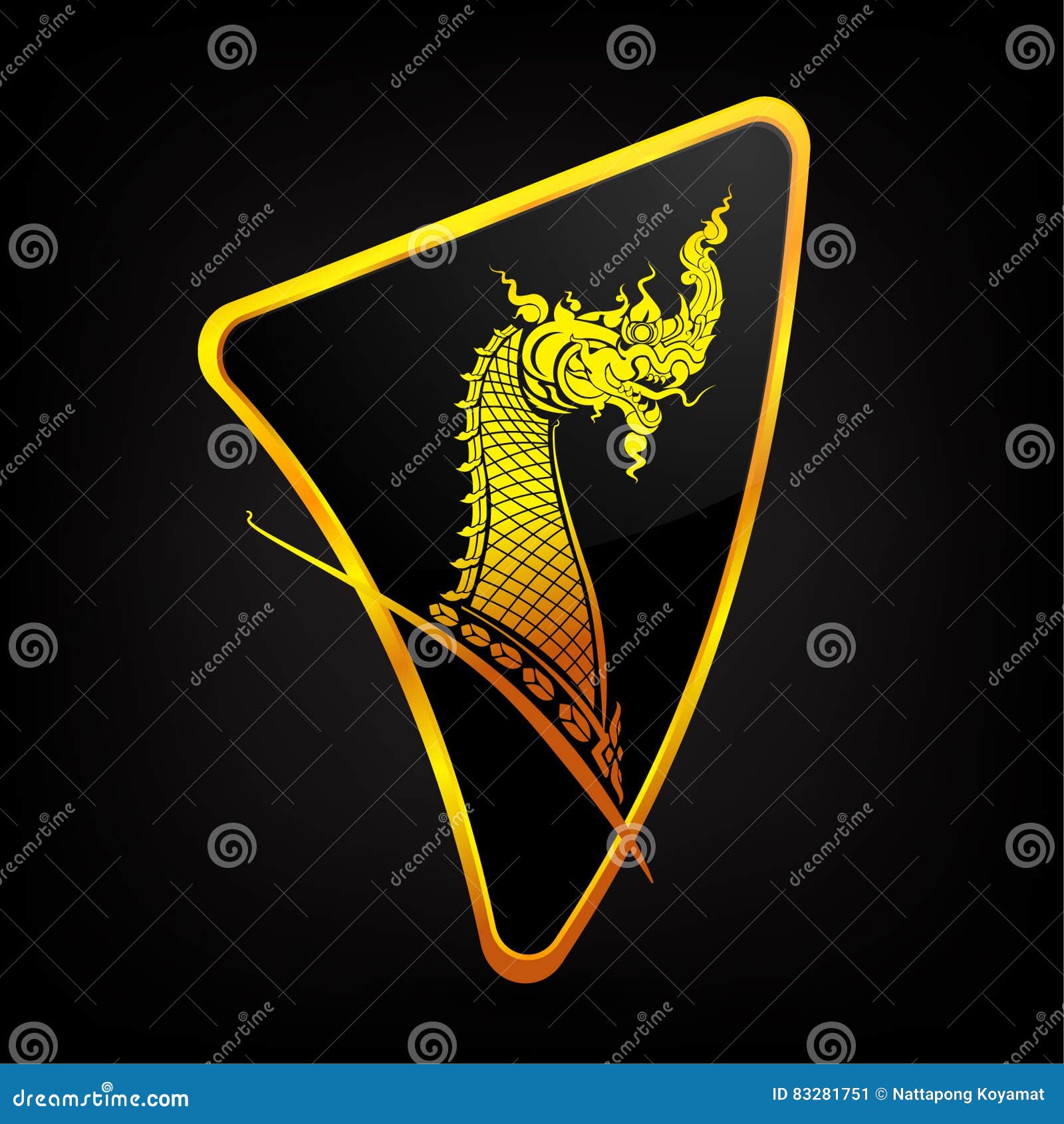 Serpent Thai, Naga Thai Dragon, King Of Nagas, Great Naga, Vector ...