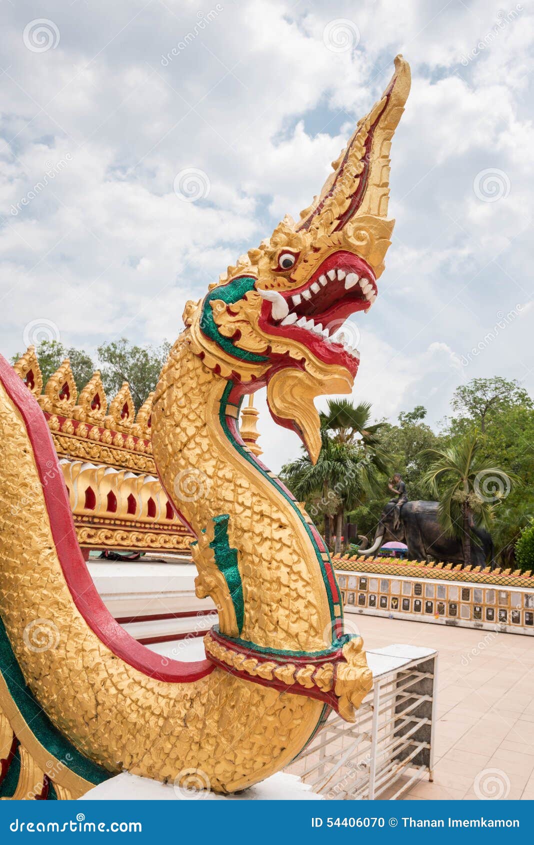Thai dragon statue stock photo. Image of asia, design - 54406070