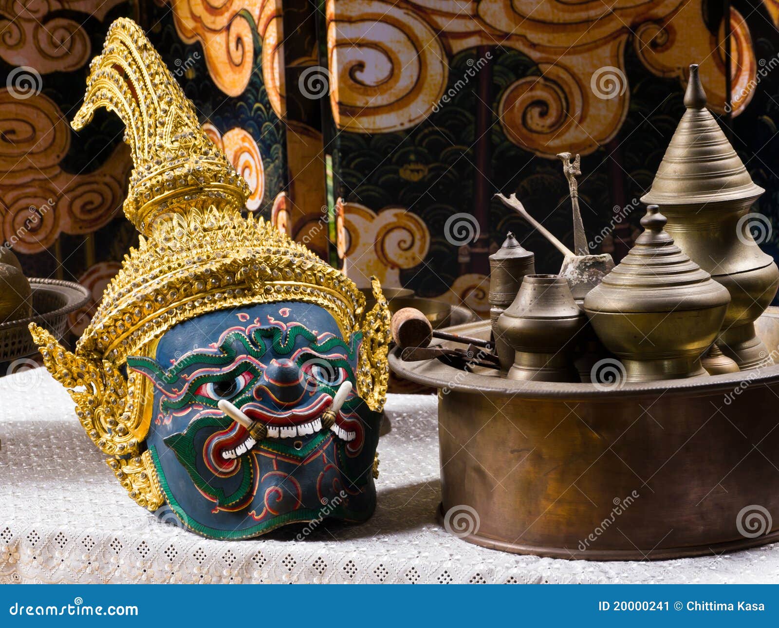 Thai drama mask stock image. Image of demon, doll, drama - 20000241