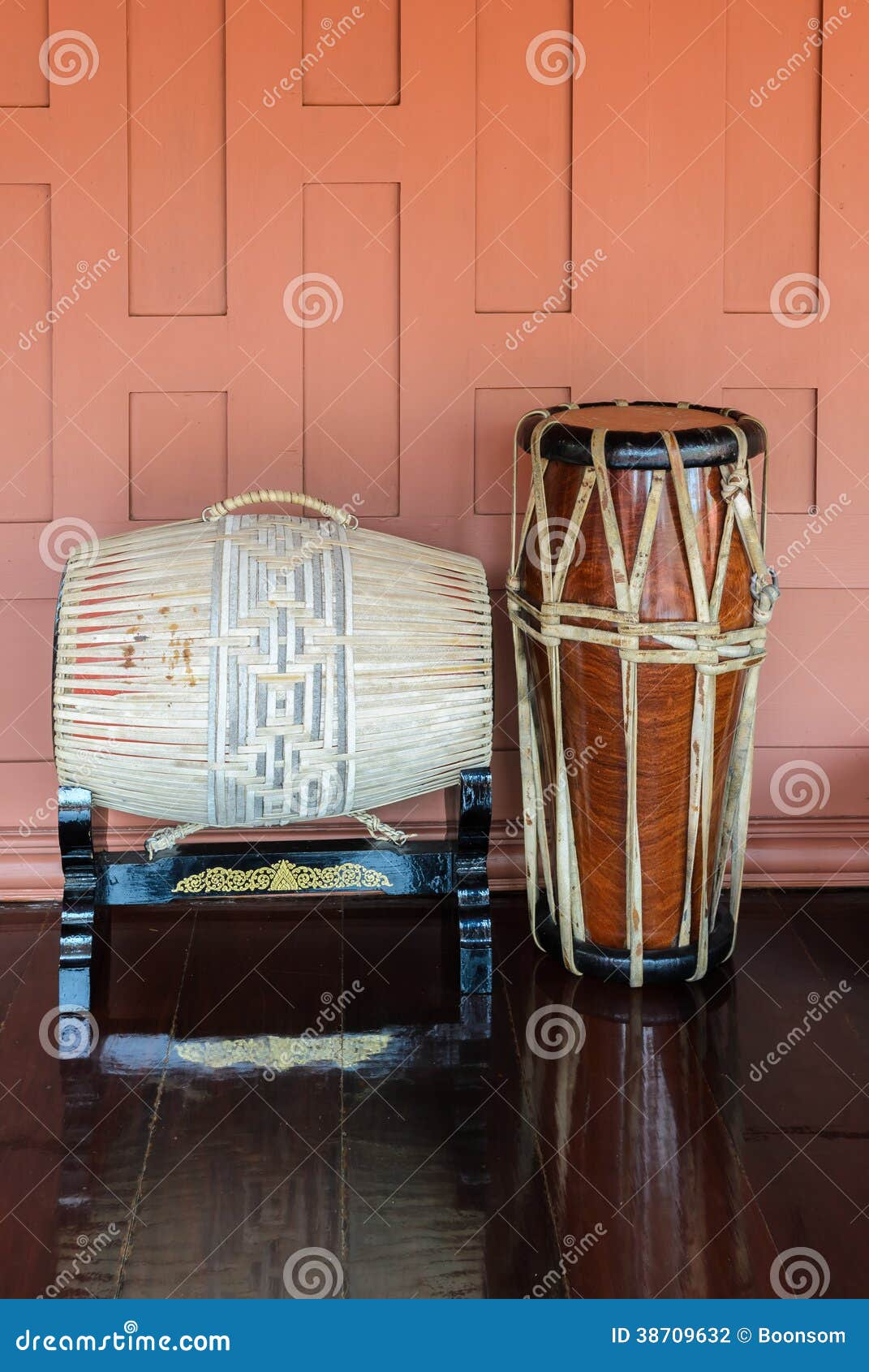 Thai drums stock photo. Image of wall, musical, circular - 38709632
