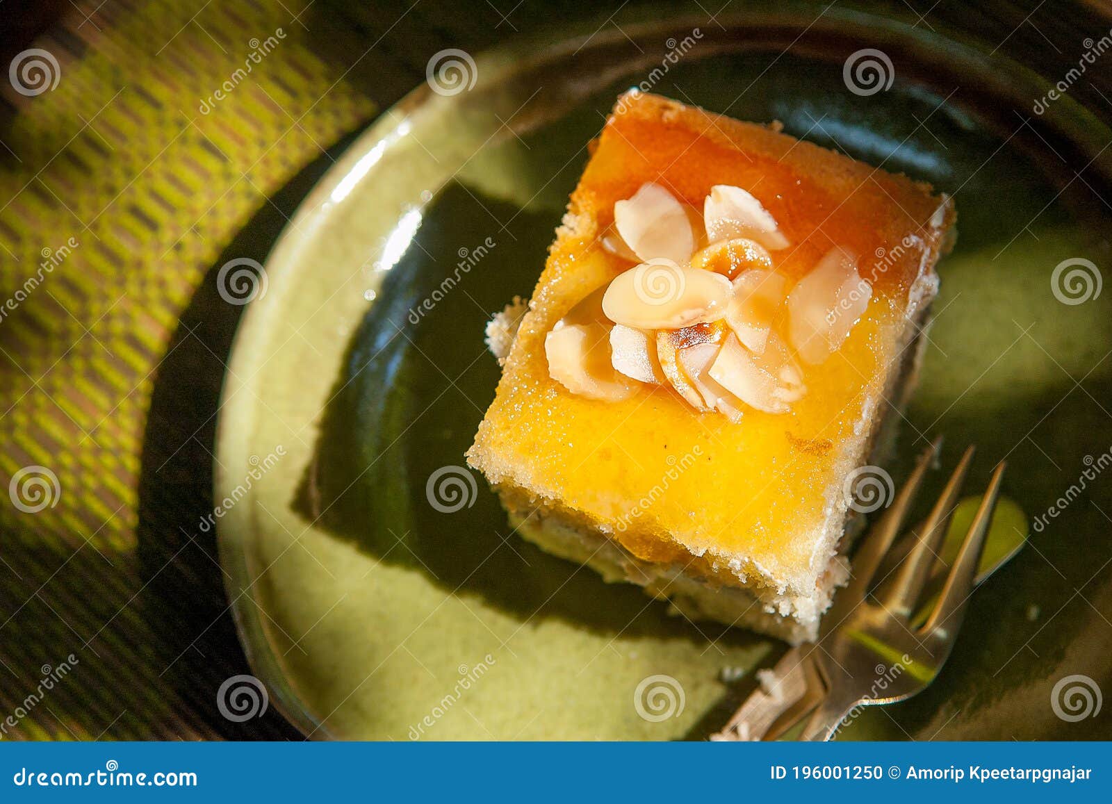 Thai egg cake Morh Kang stock photo. Image of background - 196001250