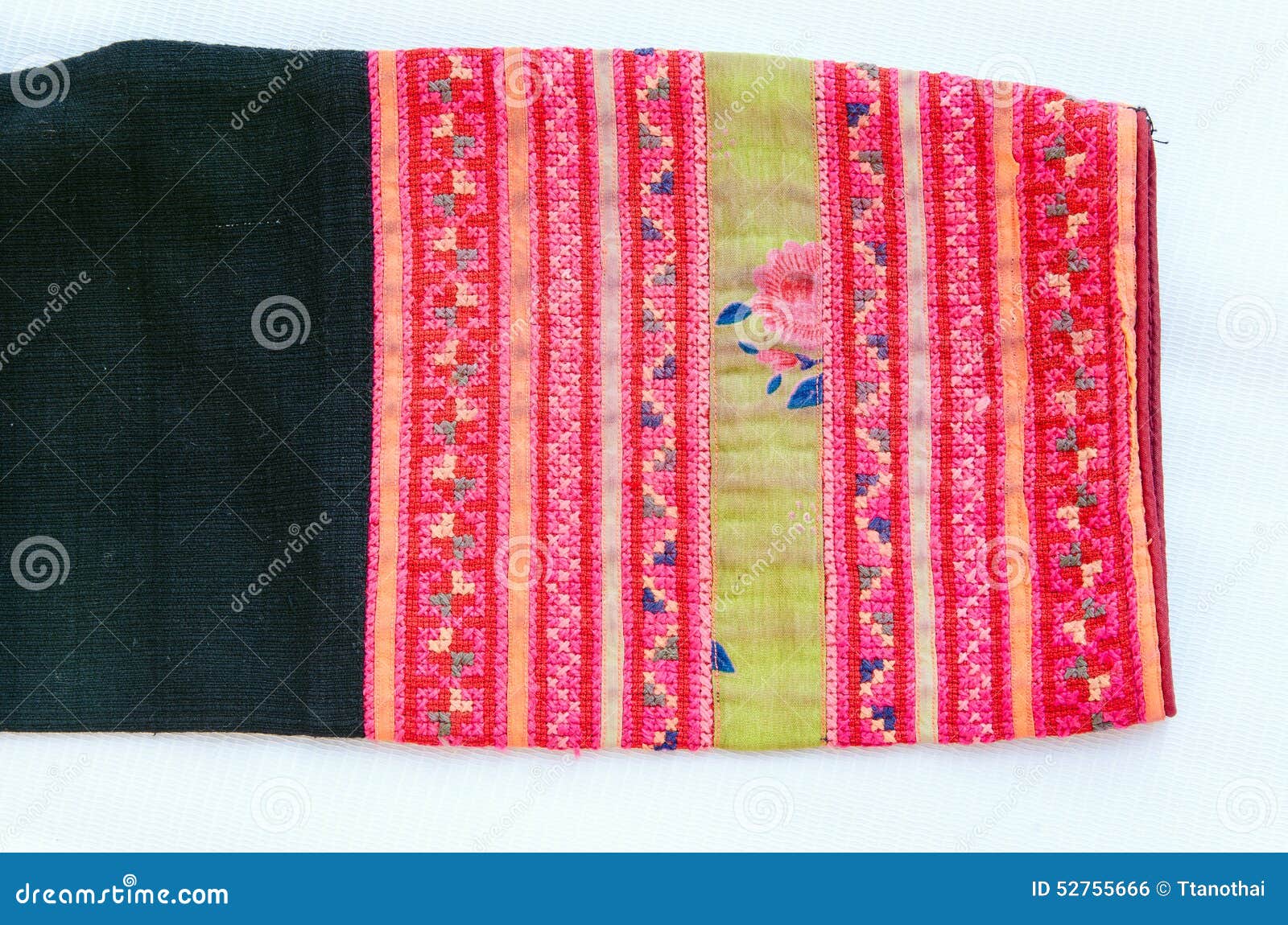 Thai Embroidery, Handmade Tribe Textile Style. Stock Photo - Image of ...