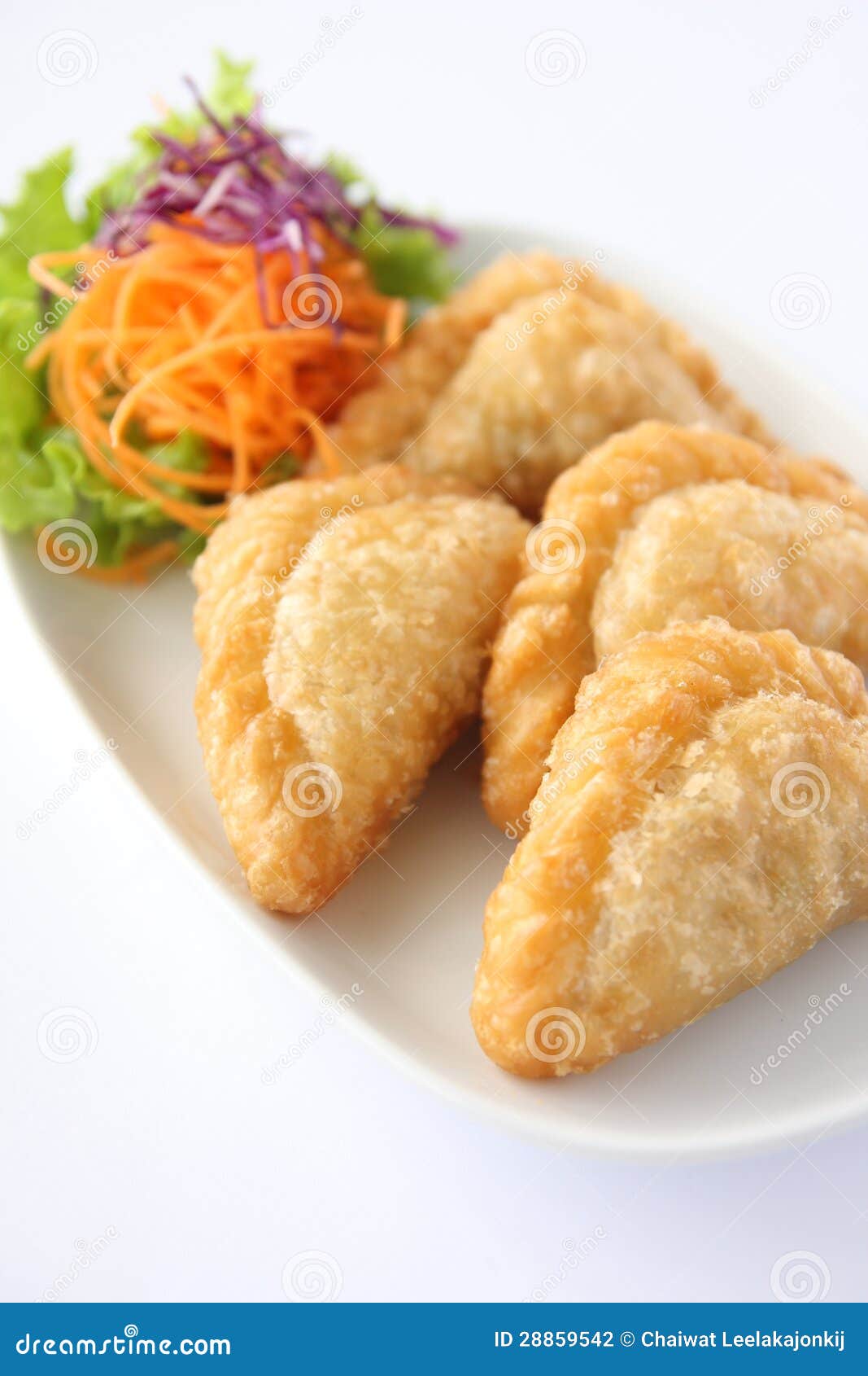 Thai entree, curry puff. stock photo. Image of east, curry - 28859542