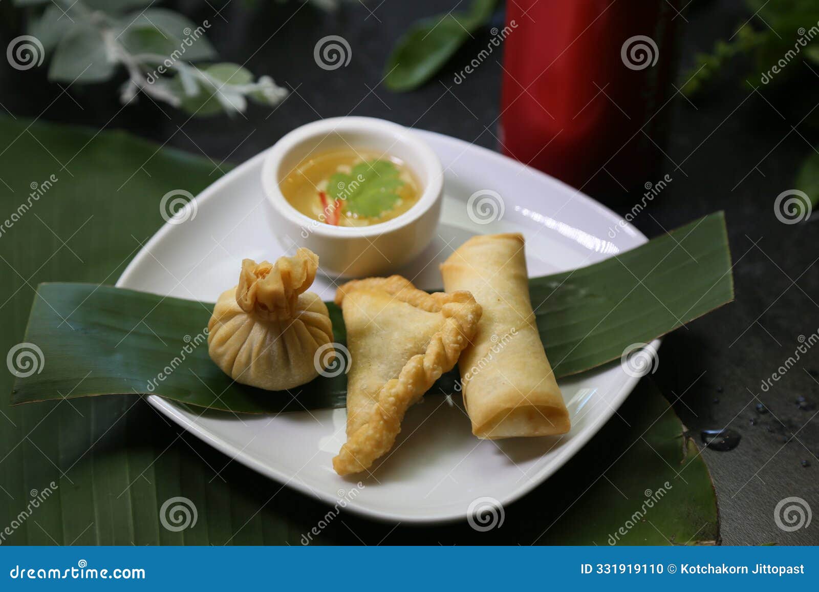 Thai Entree stock photo. Image of seafood, salad, roll - 331919110