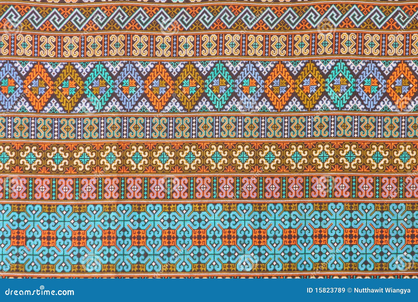 Thai fabric pattern stock image. Image of clothes, tone - 15823789