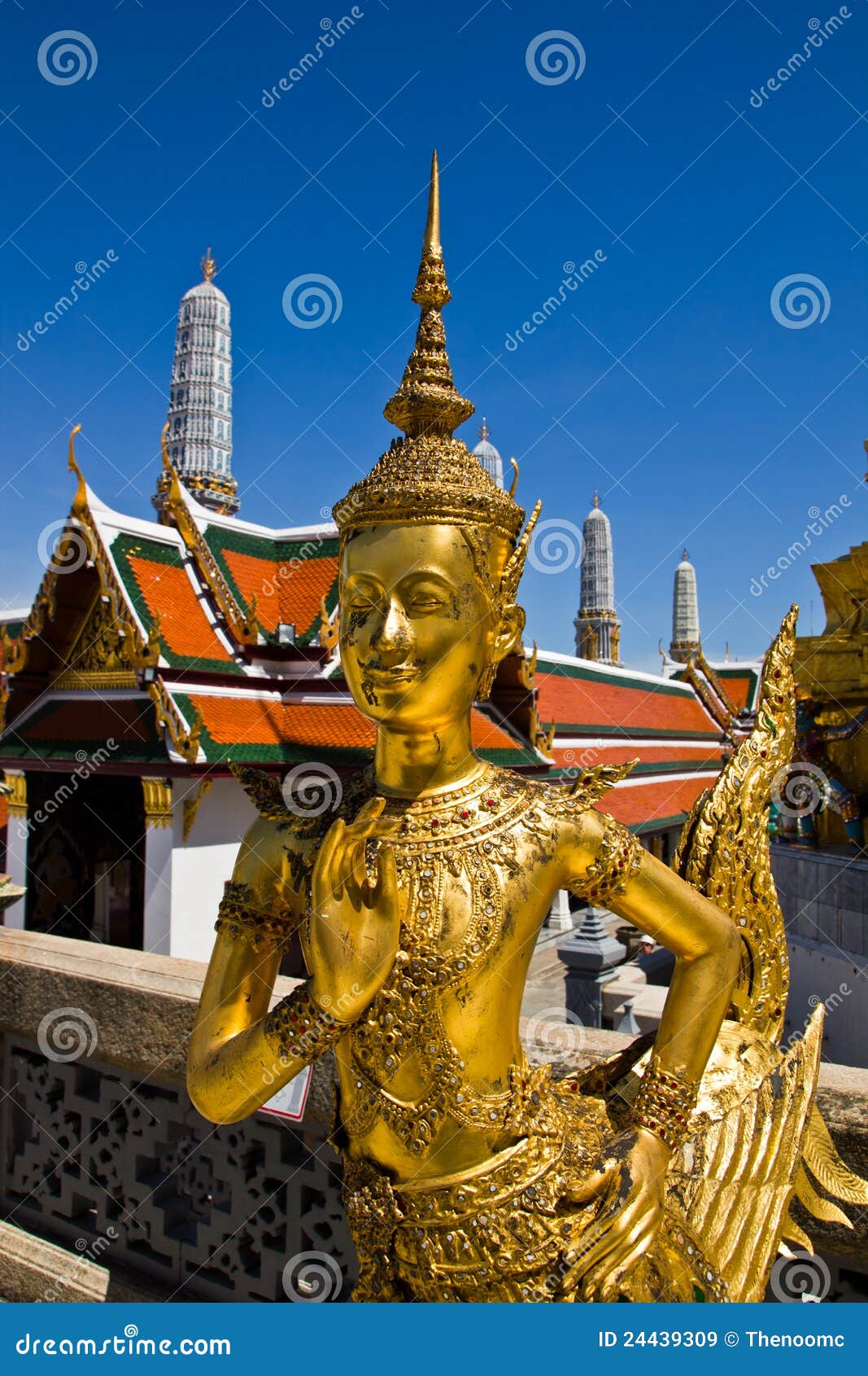 Thai Fairy Bird on Half Human at Wat Phra Keaw Stock Image - Image of ...