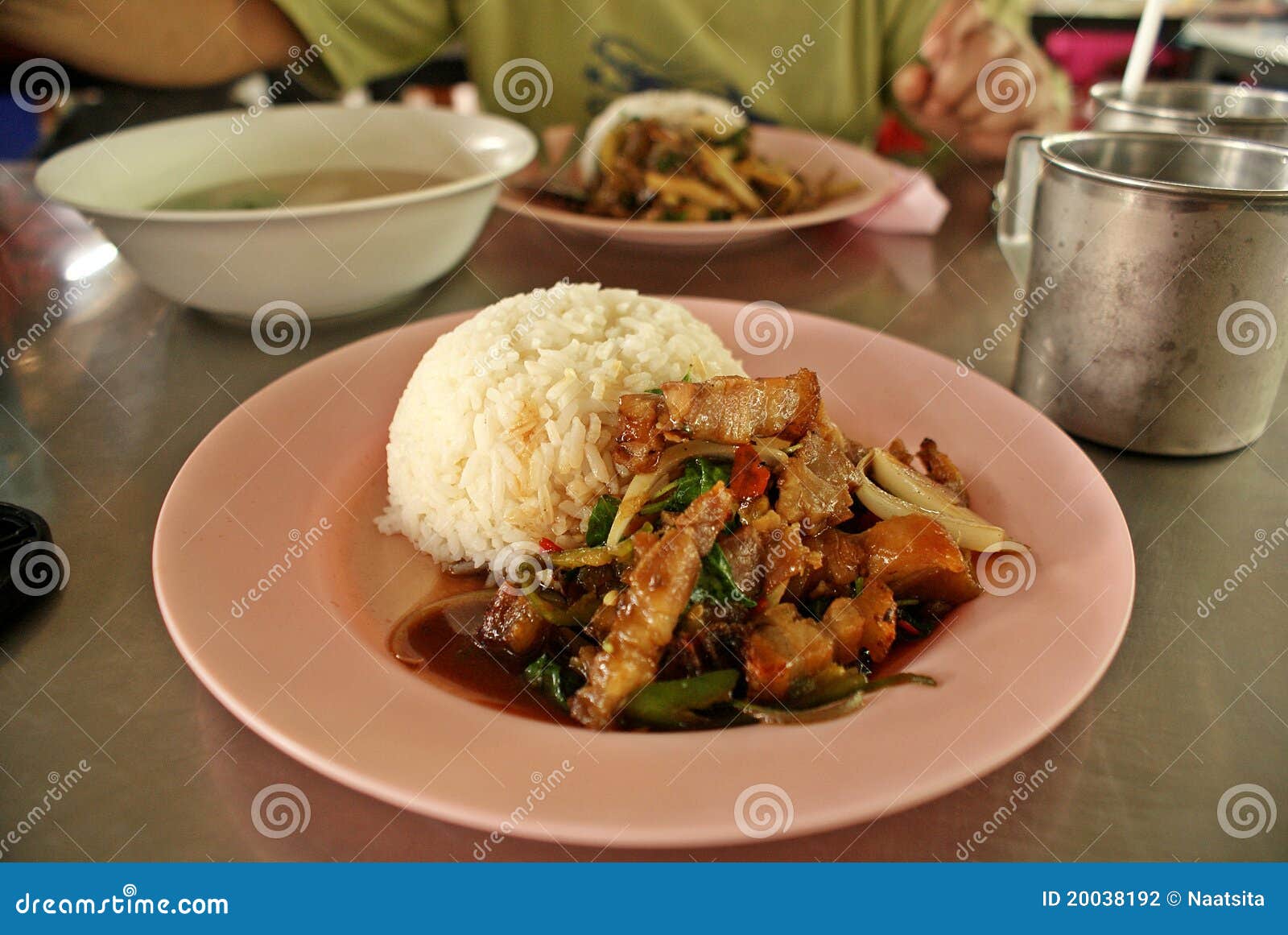 Thai fast food stock photo. Image of plate, kapao, nutrition - 20038192