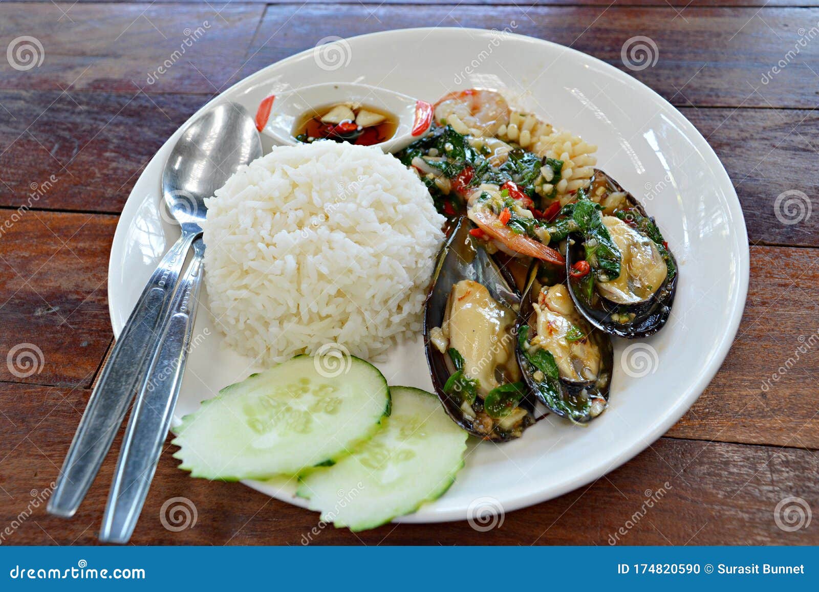 Thai fast food stock photo. Image of meal, cuisine, pepper - 174820590