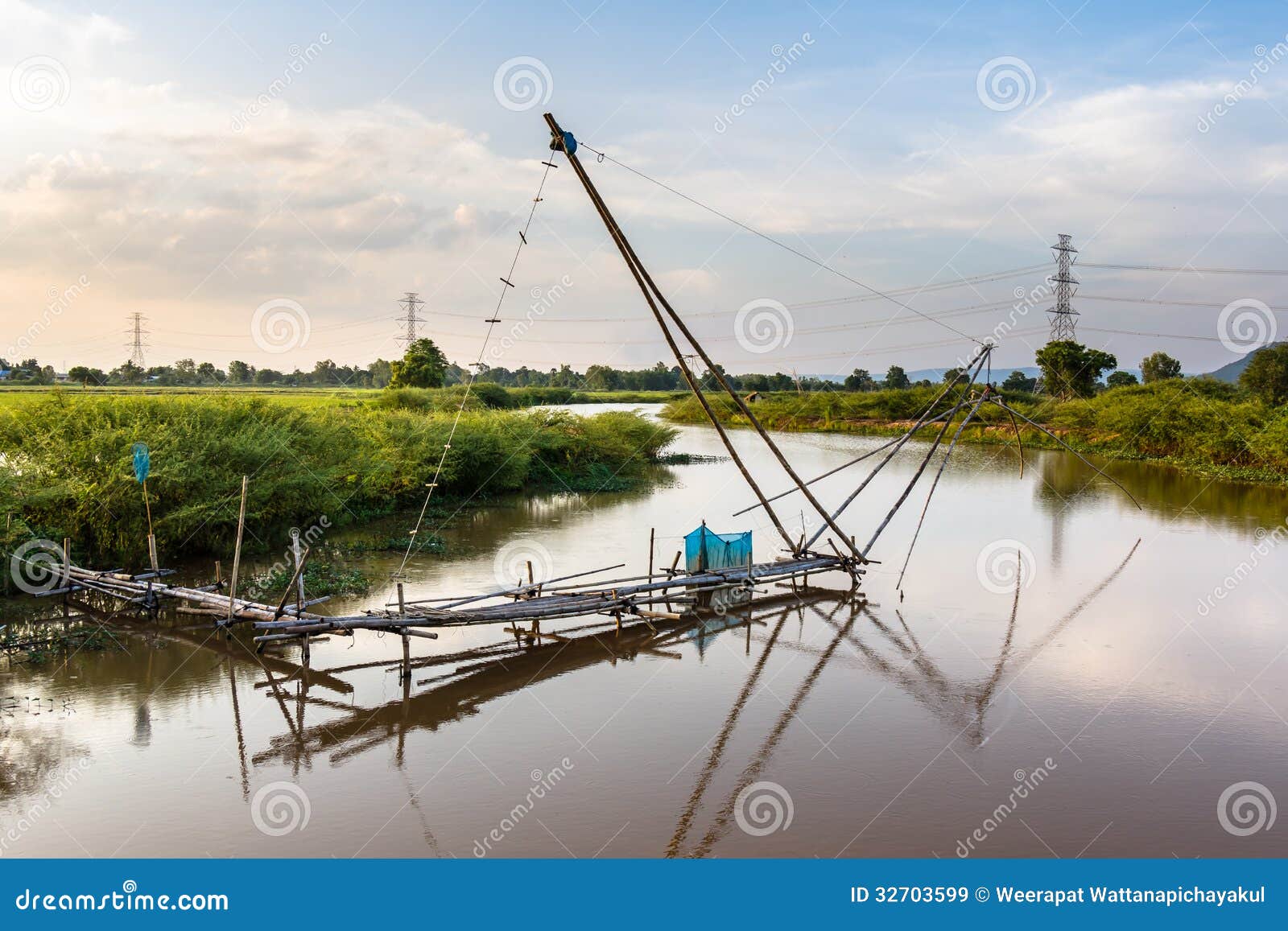 Thai fish trap stock image. Image of tradition, equipment - 32703599