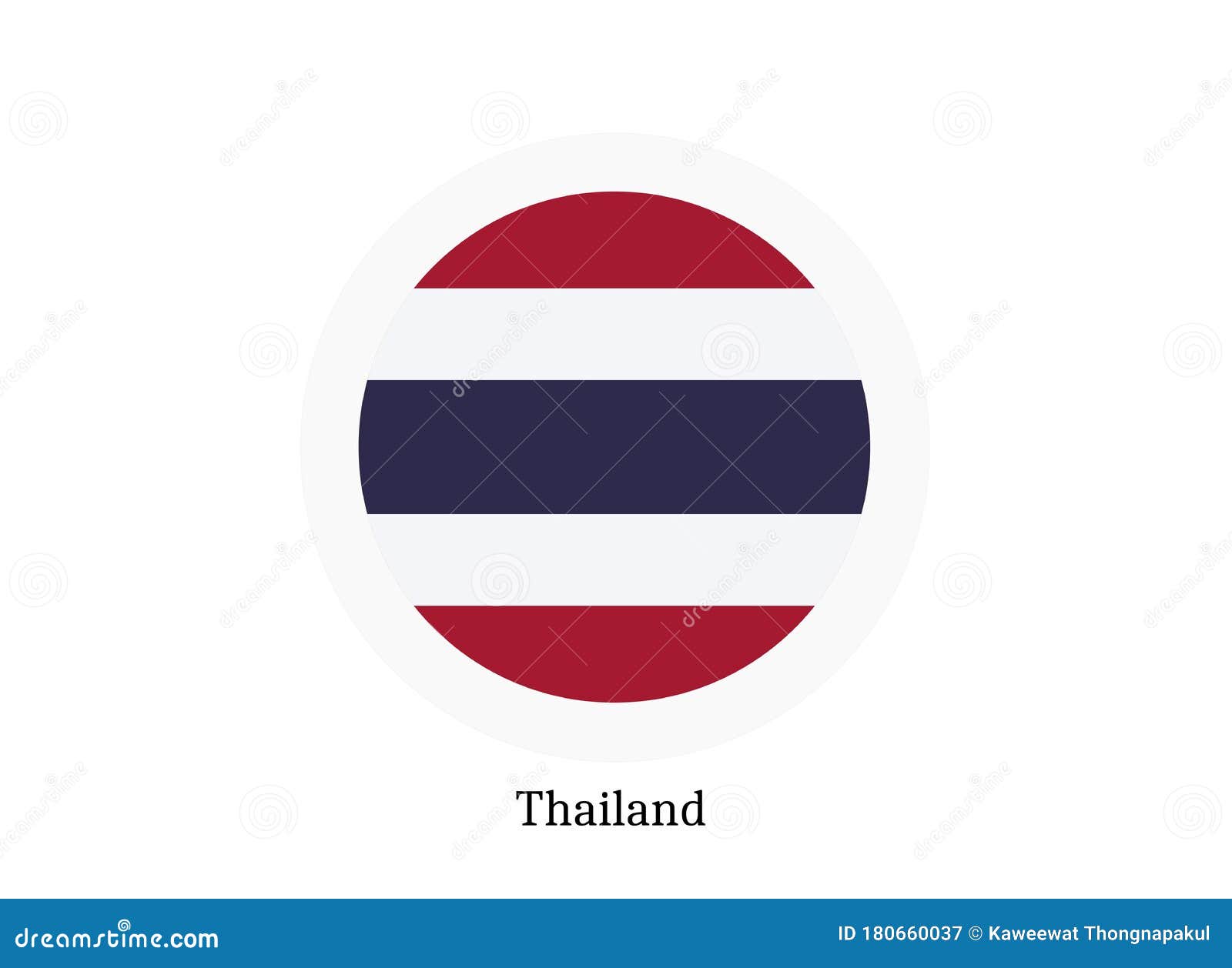 The Thai Flag is a Rectangular Flag. Use the Main Colors in the 3 ...