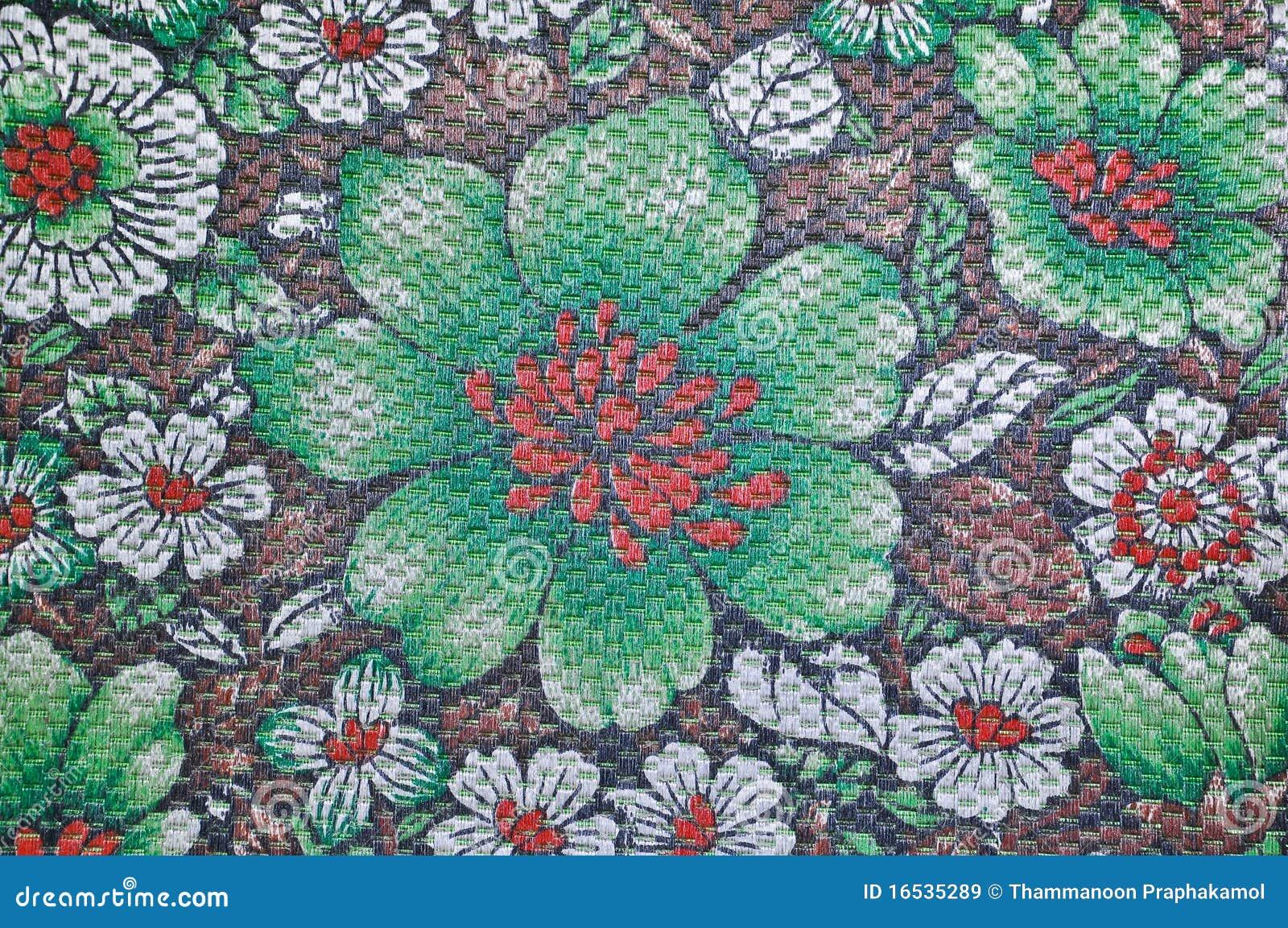 Thai Flower Pattern fabric stock illustration. Illustration of knot ...