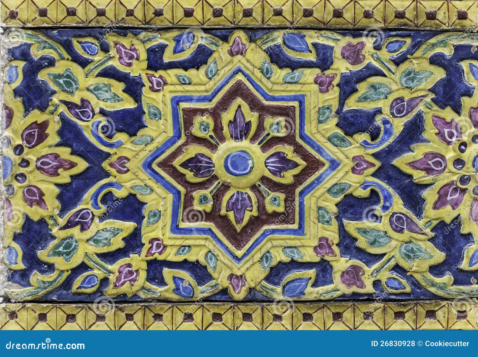 Thai Flower Vintage Pattern Background Stock Illustration ...