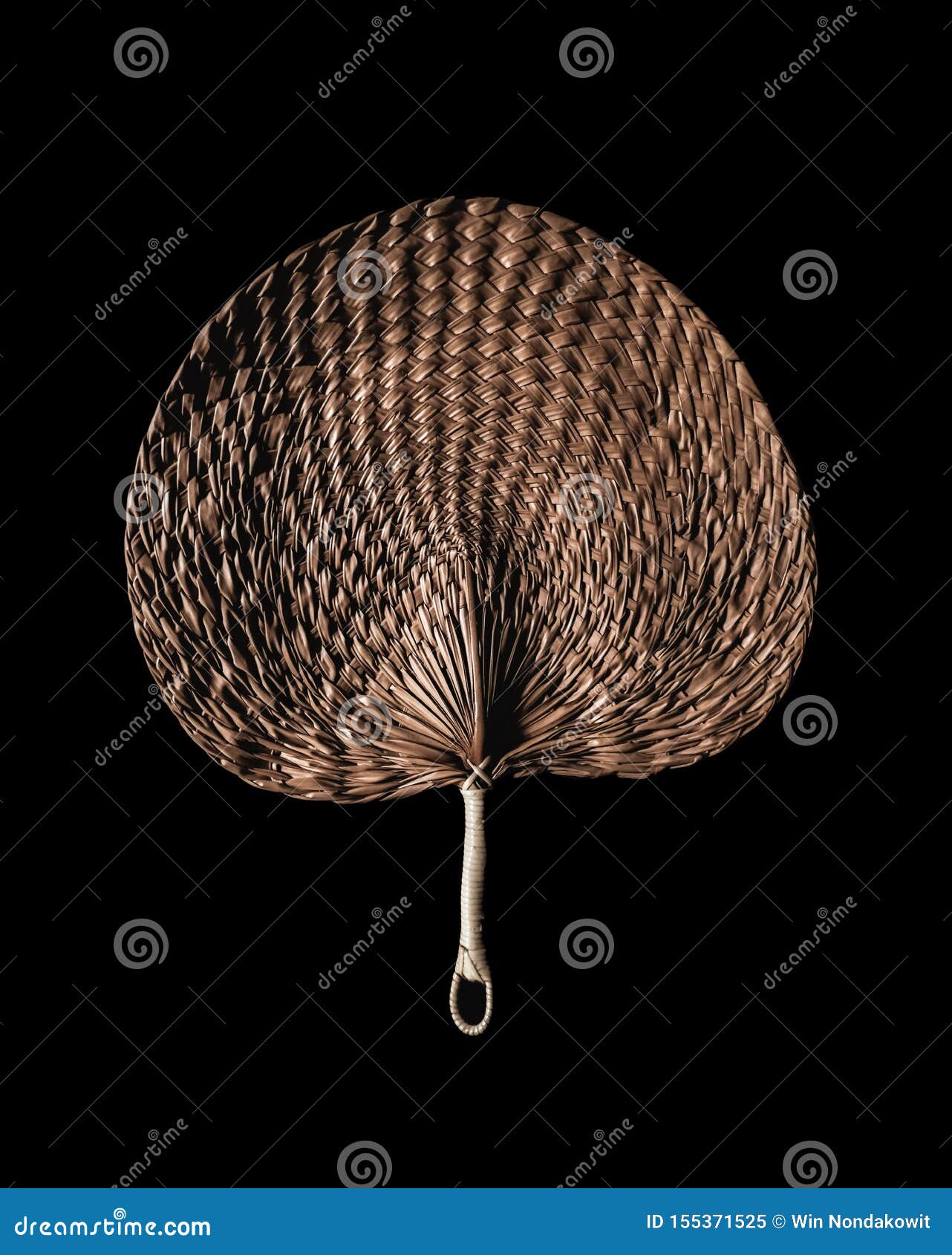 Thai folk handicraft fan stock image. Image of traditional - 155371525