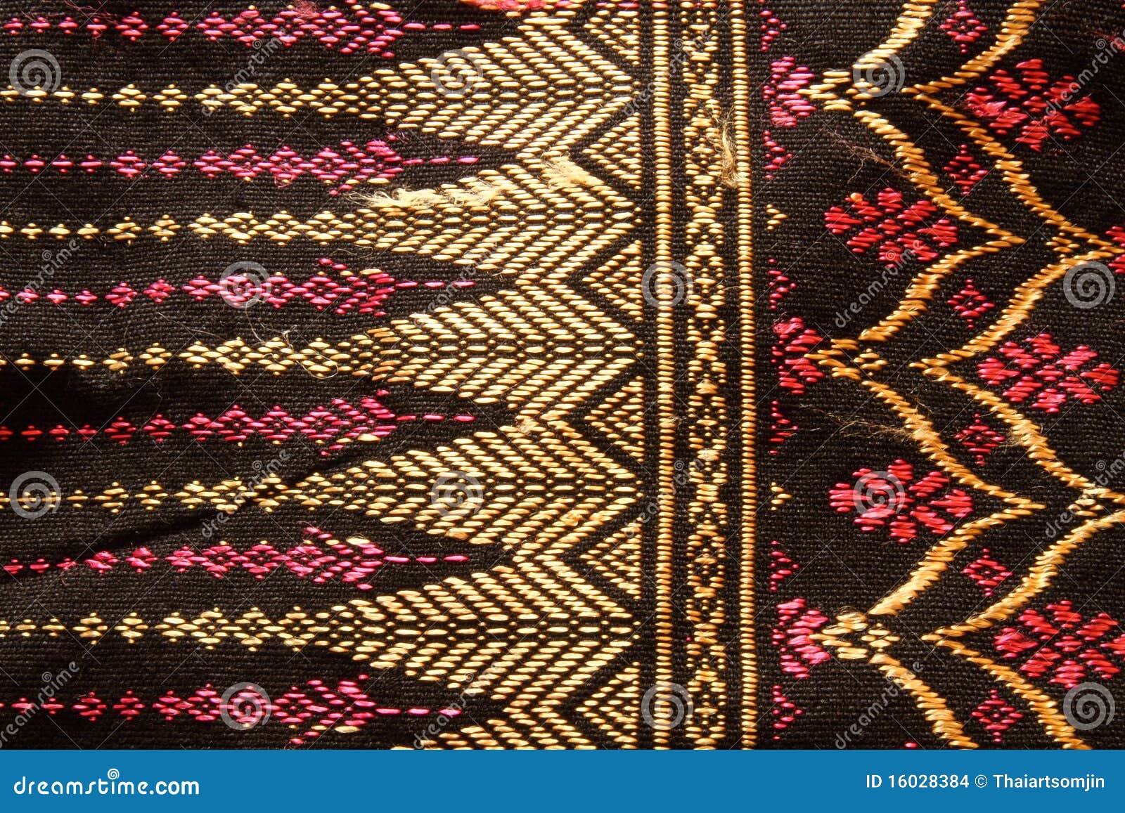 Thai folk textile stock photo. Image of cotton, skill - 16028384