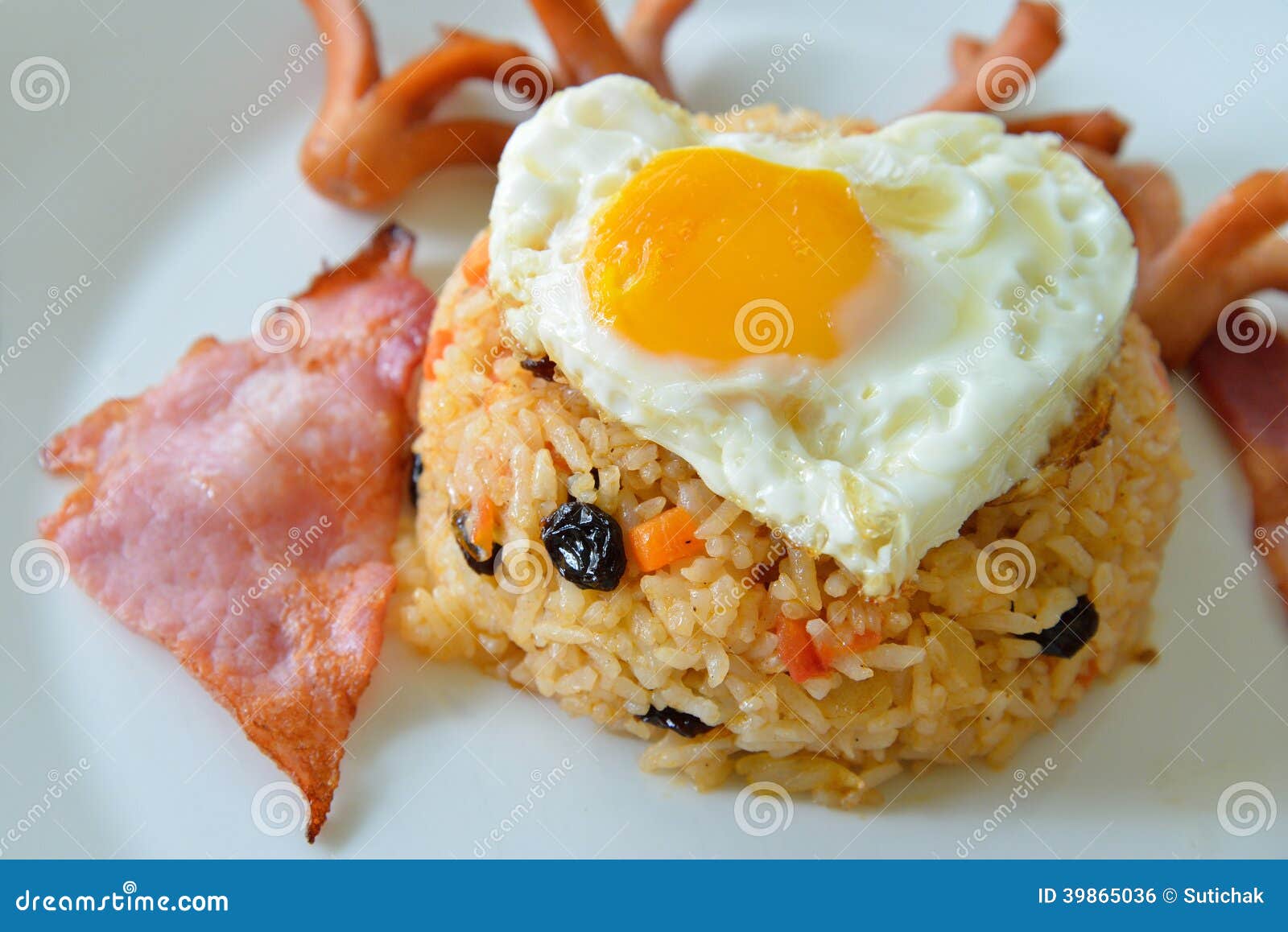 Thai Food, American Fried Rice Stock Photo - Image of asian, albumen ...