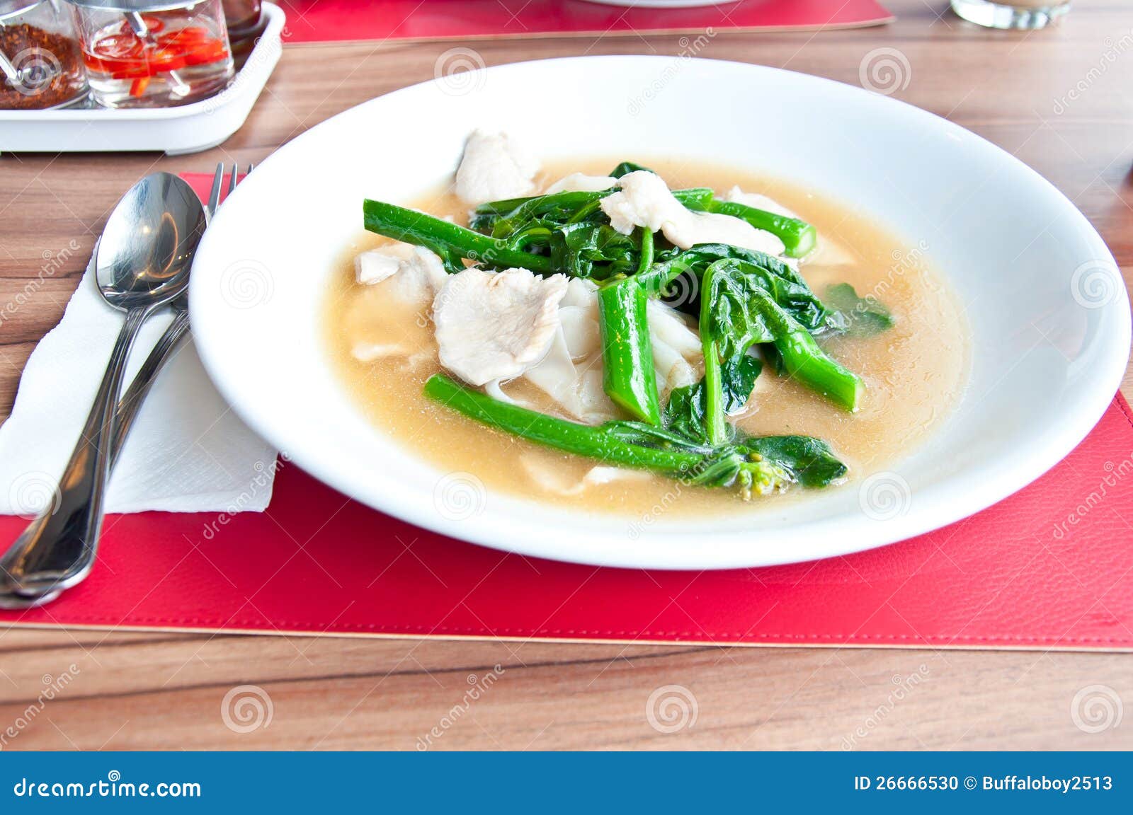 Thai food call RADNA MOO stock photo. Image of pork, asian - 26666530