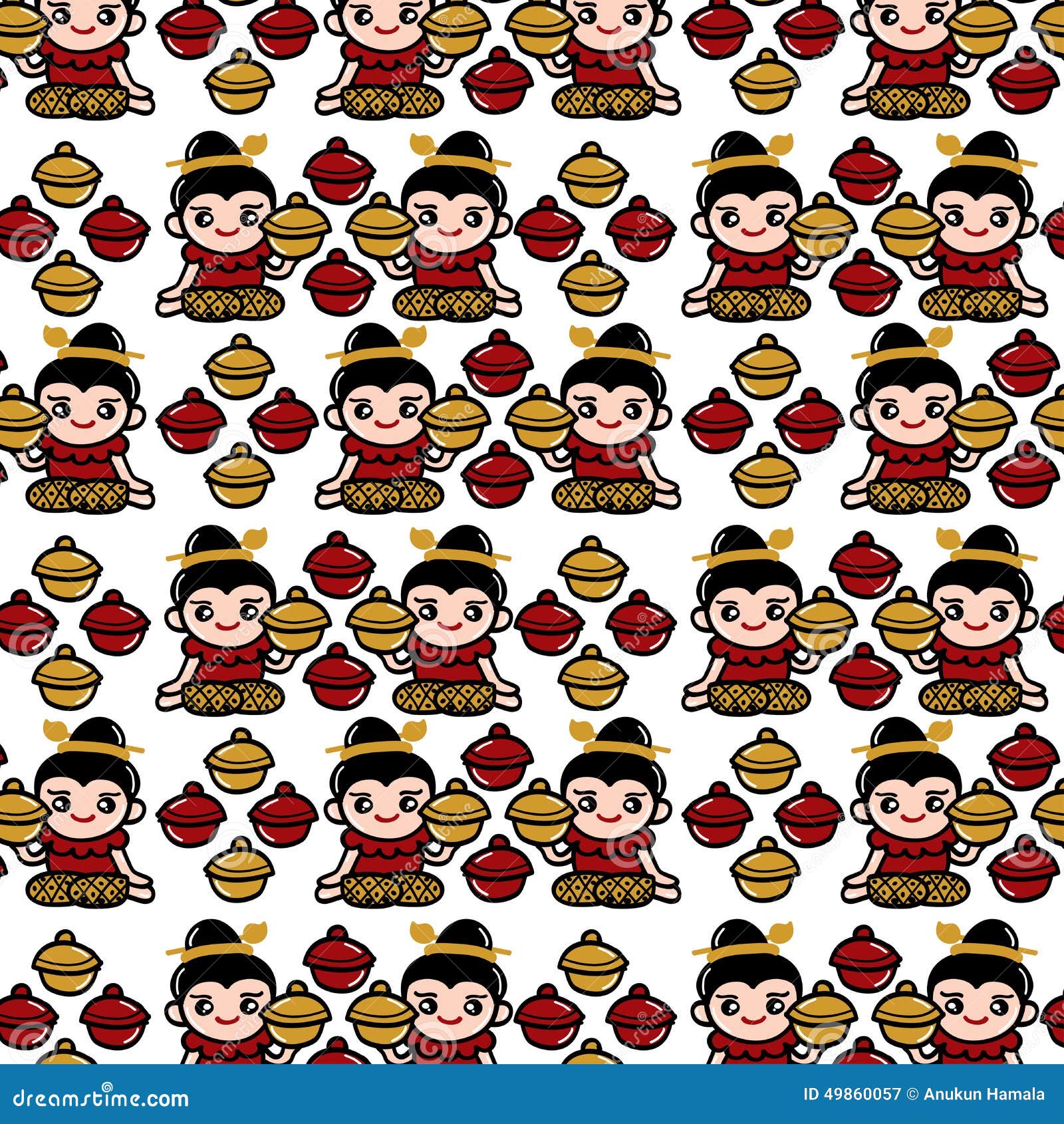 Thai Food Concept Pattern Design Stock Vector - Illustration of graphic ...