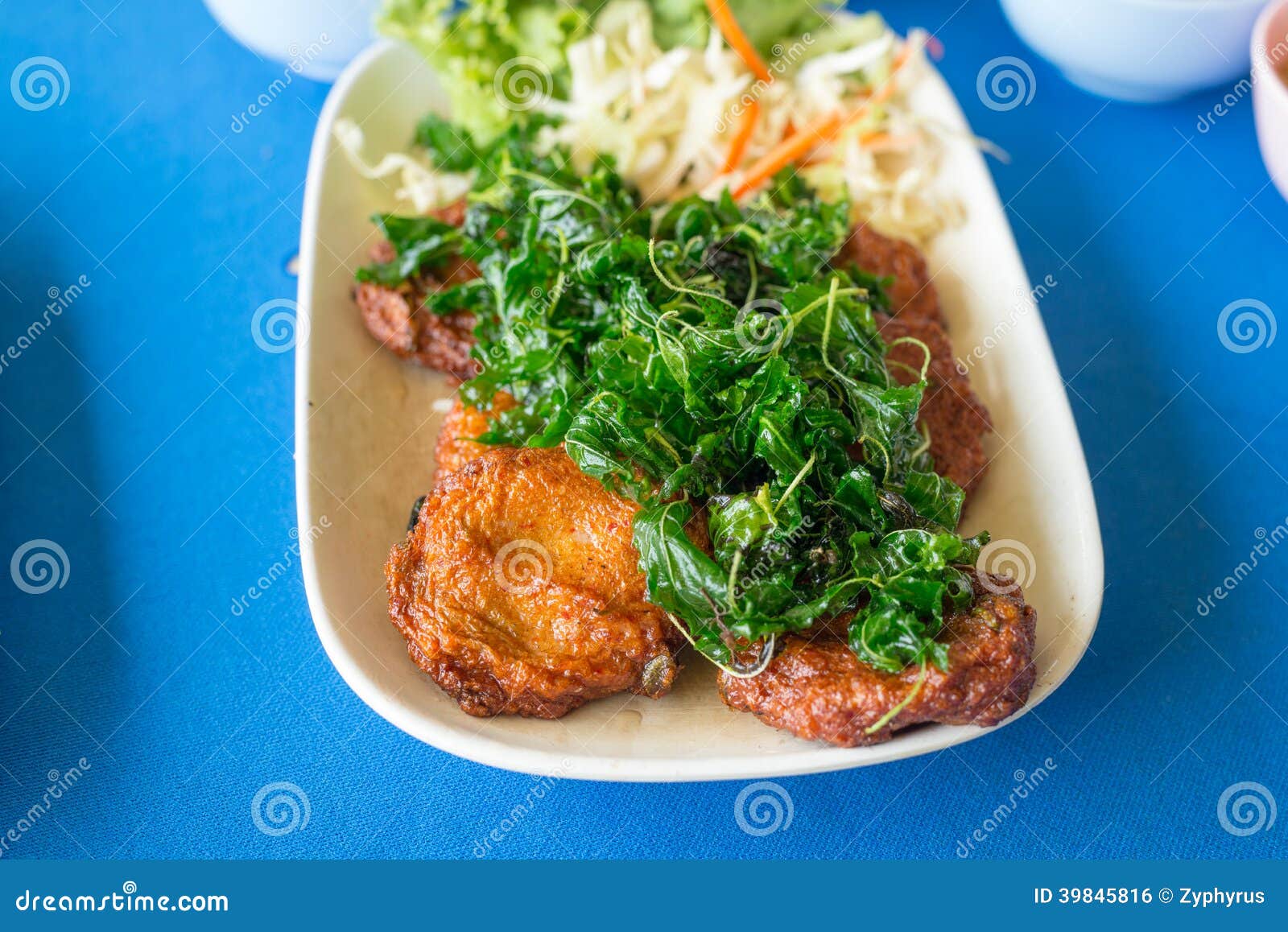 Thai Food Fish Cake (Tod Mun Pla) Stock Photo - Image of cuisine ...