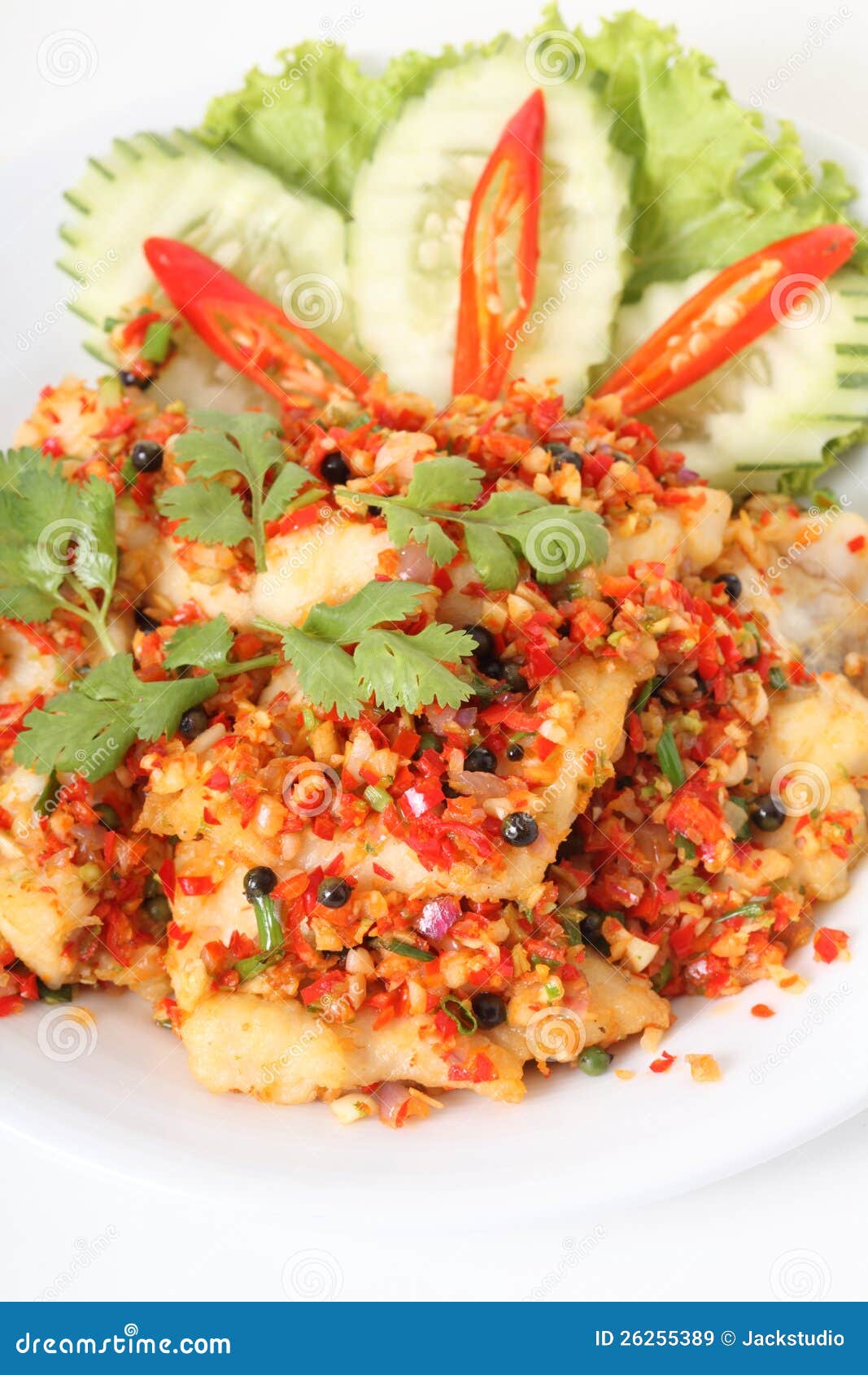 Thai food, fish chili fire stock image. Image of slice - 26255389