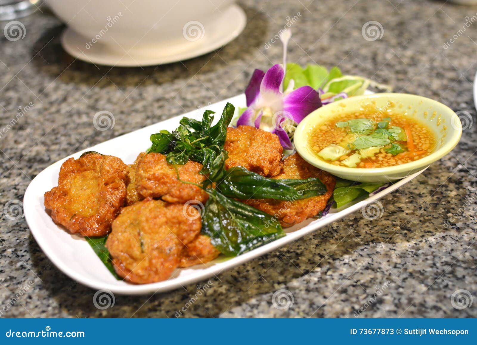 Thai Food Fried Fish Cake (Tod Mun Pla) Stock Image - Image of thai ...