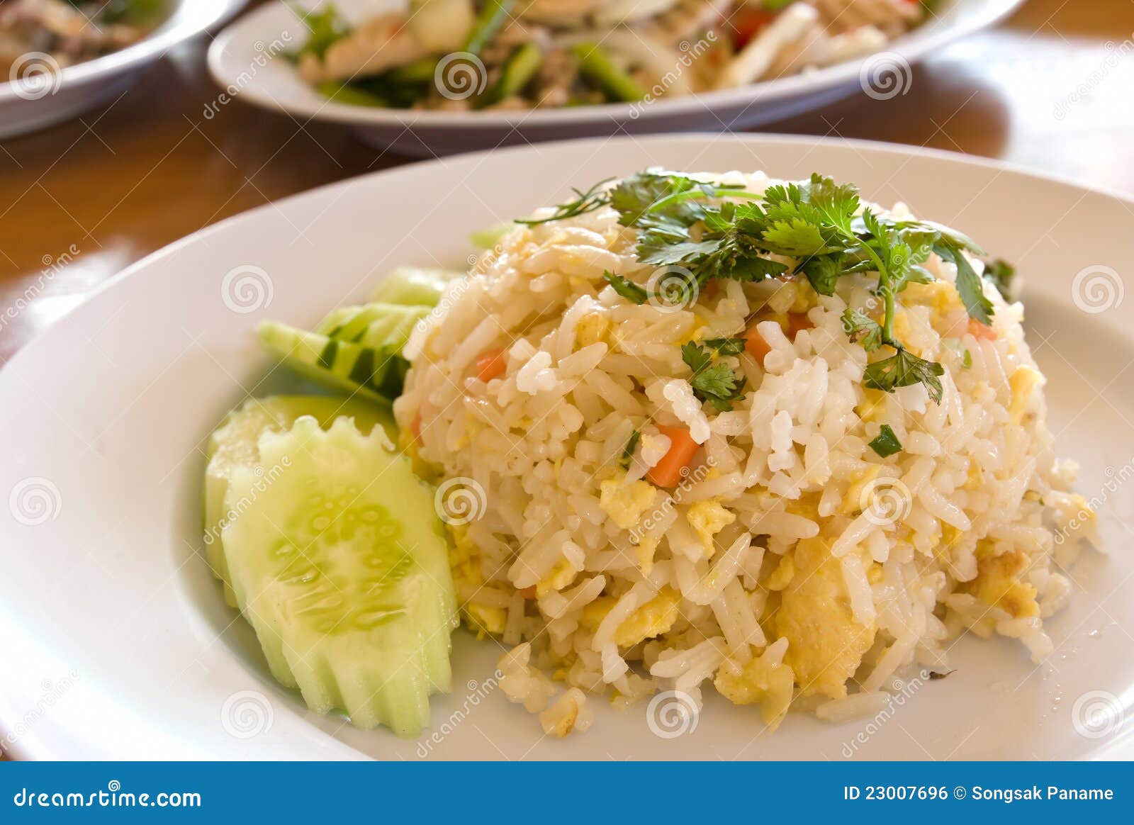 Thai food fried rice stock photo. Image of healthy, dish - 23007696