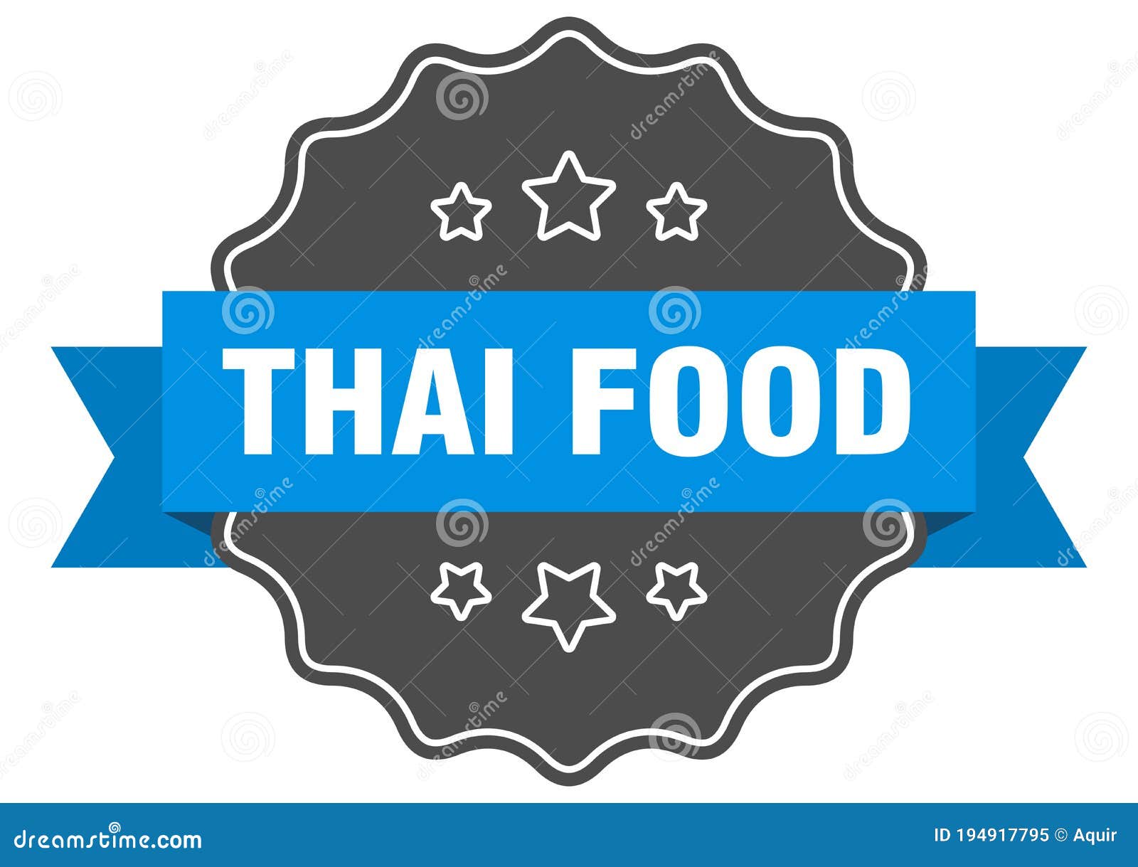 Thai food label stock vector. Illustration of vector - 194917795
