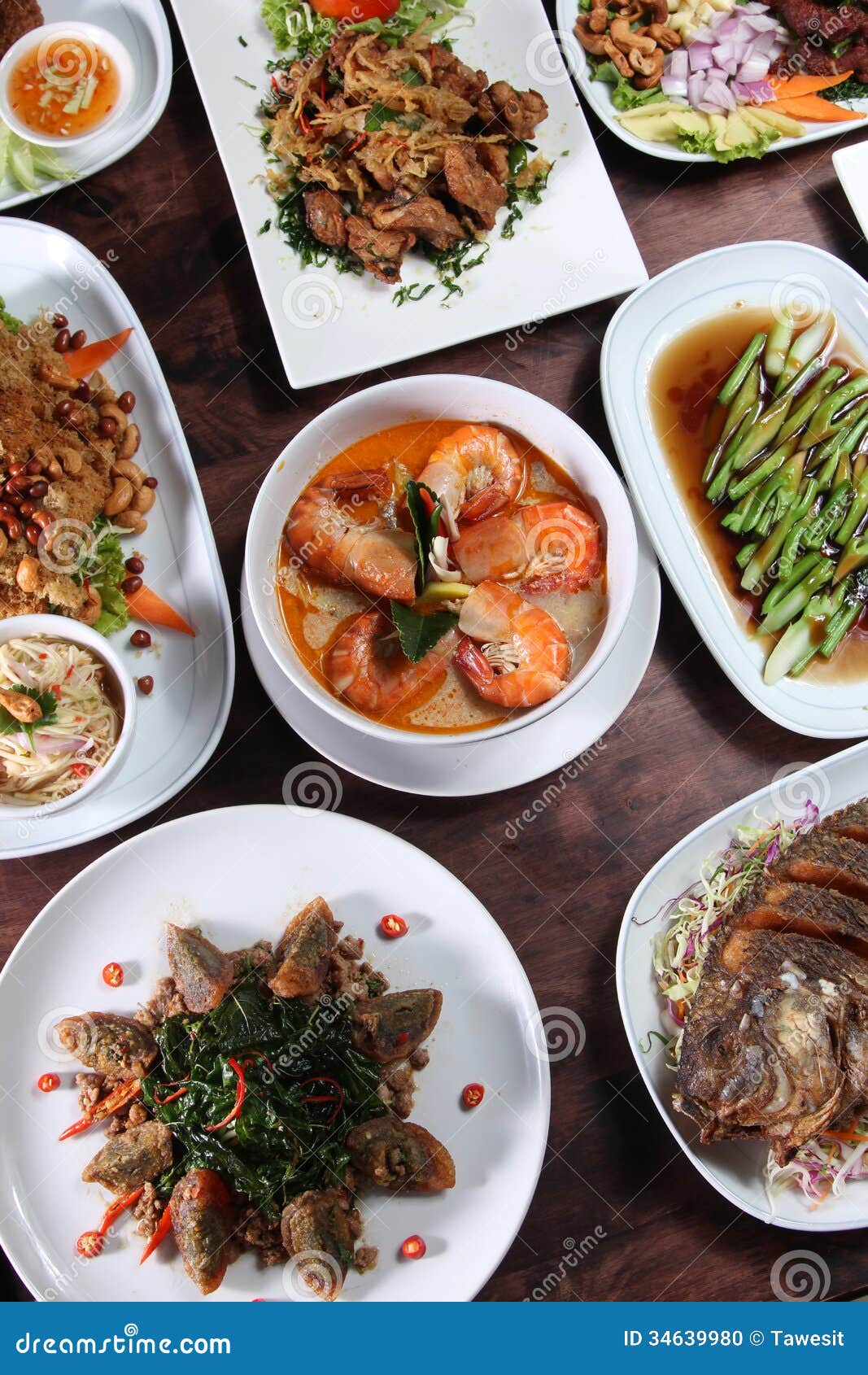 Thai food popular menu stock photo. Image of health, meal - 34639980