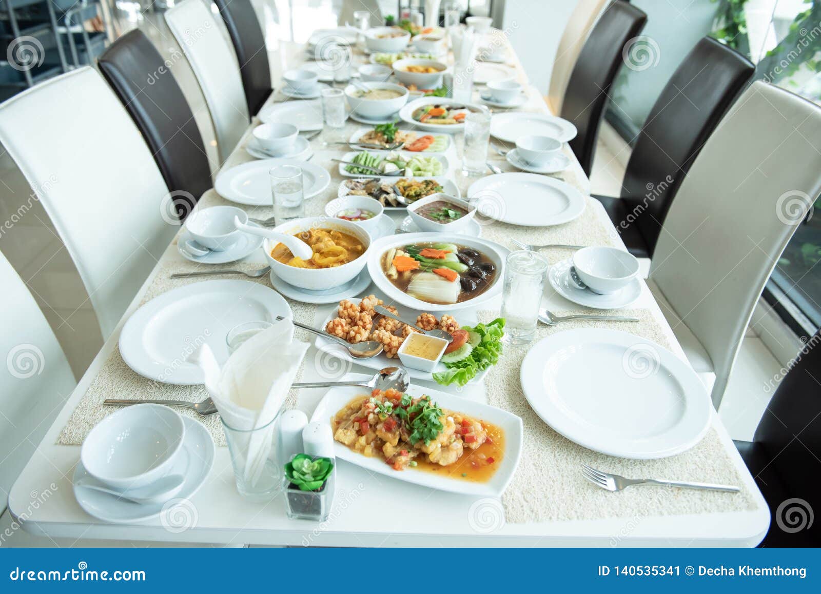 Thai Food Ready To Eat Put on the Table Stock Image - Image of meat ...