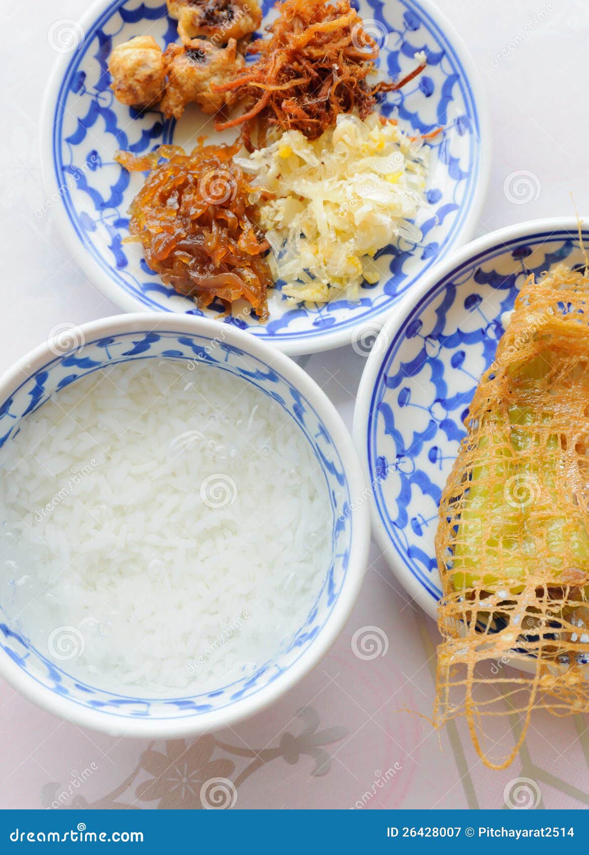 Thai Food Rice in Ice Water Stock Image - Image of sidedish, rice: 26428007