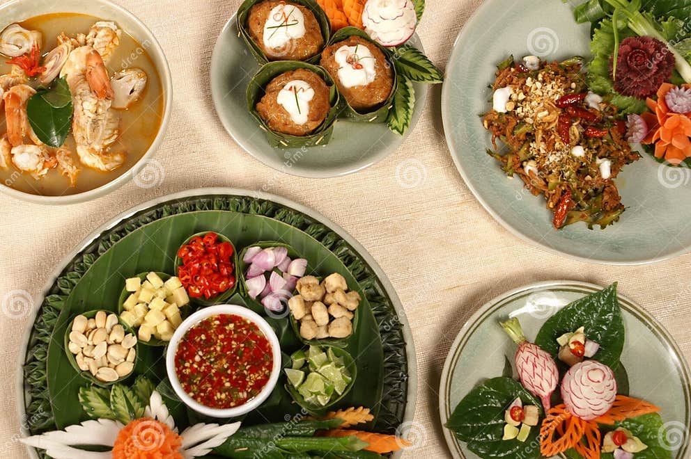 Thai food set stock photo. Image of milk, chilly, yellow - 3770638