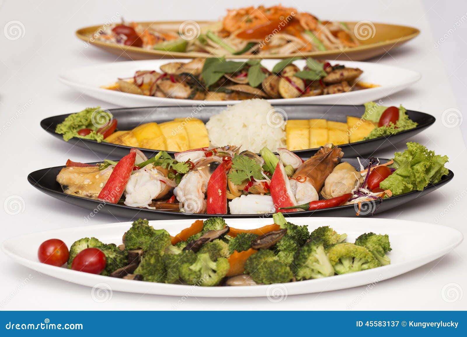 Thai Food set stock image. Image of diet, asia, dish - 45583137
