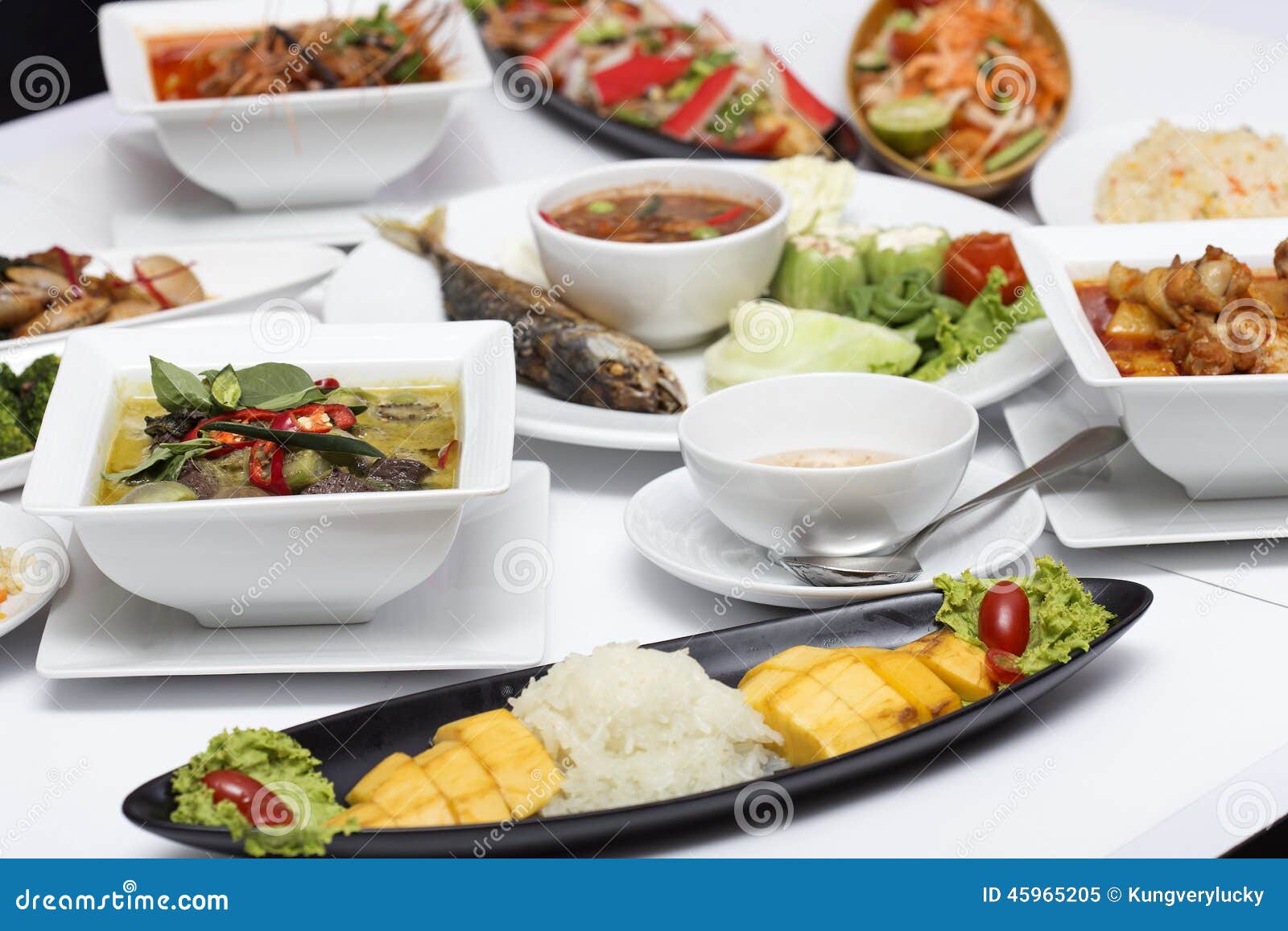 Thai Food set stock image. Image of healthy, cooking - 45965205
