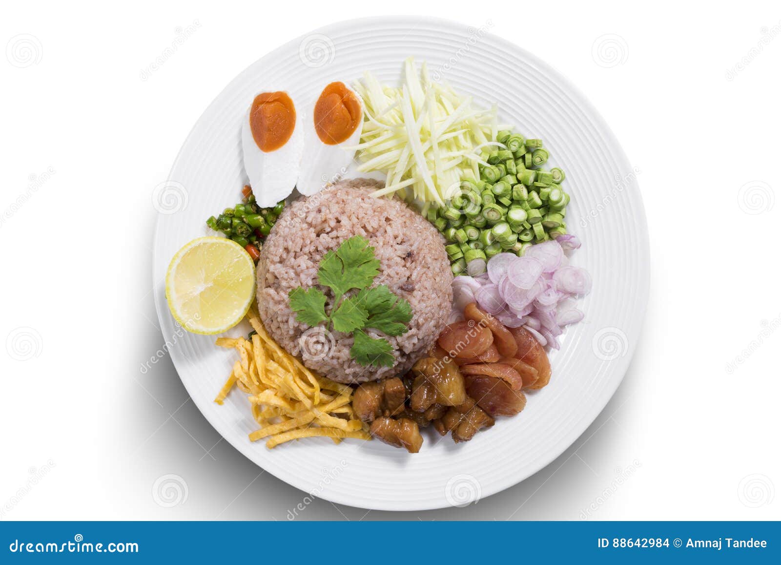 Thai Food Shrimp Paste Fried Rice, Khao Kluk Kapi Stock Photo - Image ...