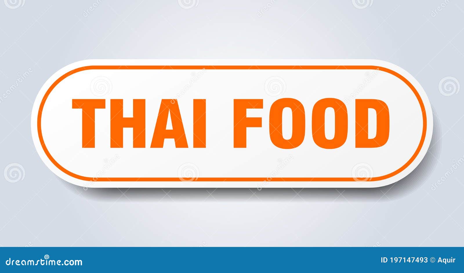 Thai food sticker. stock vector. Illustration of seal - 197147493