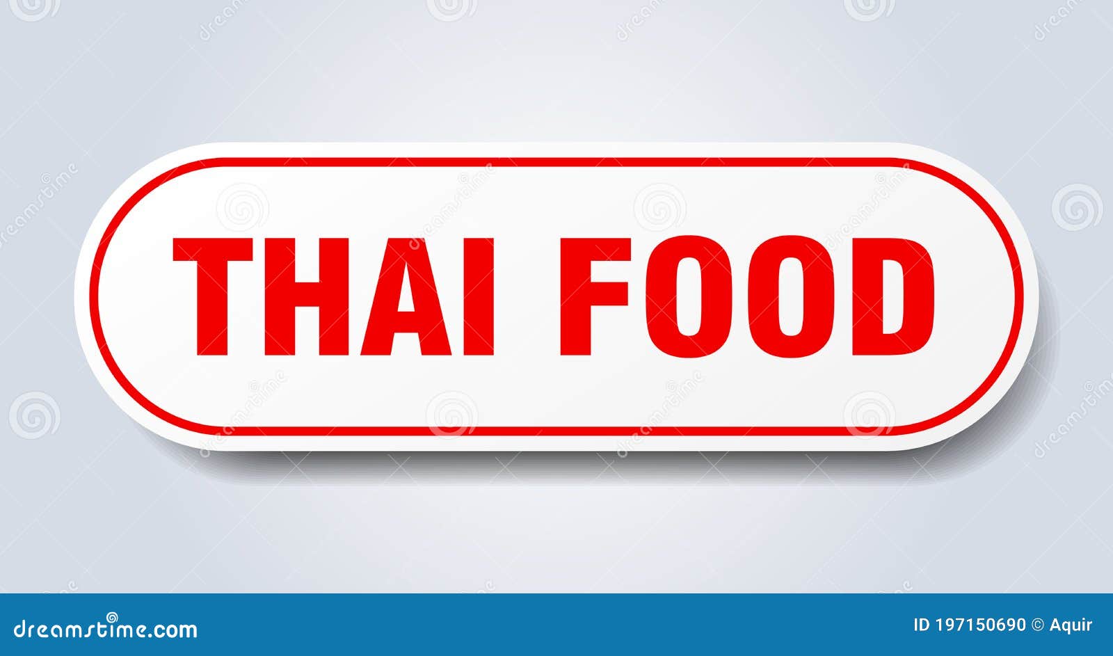 Thai food sticker. stock vector. Illustration of label - 197150690