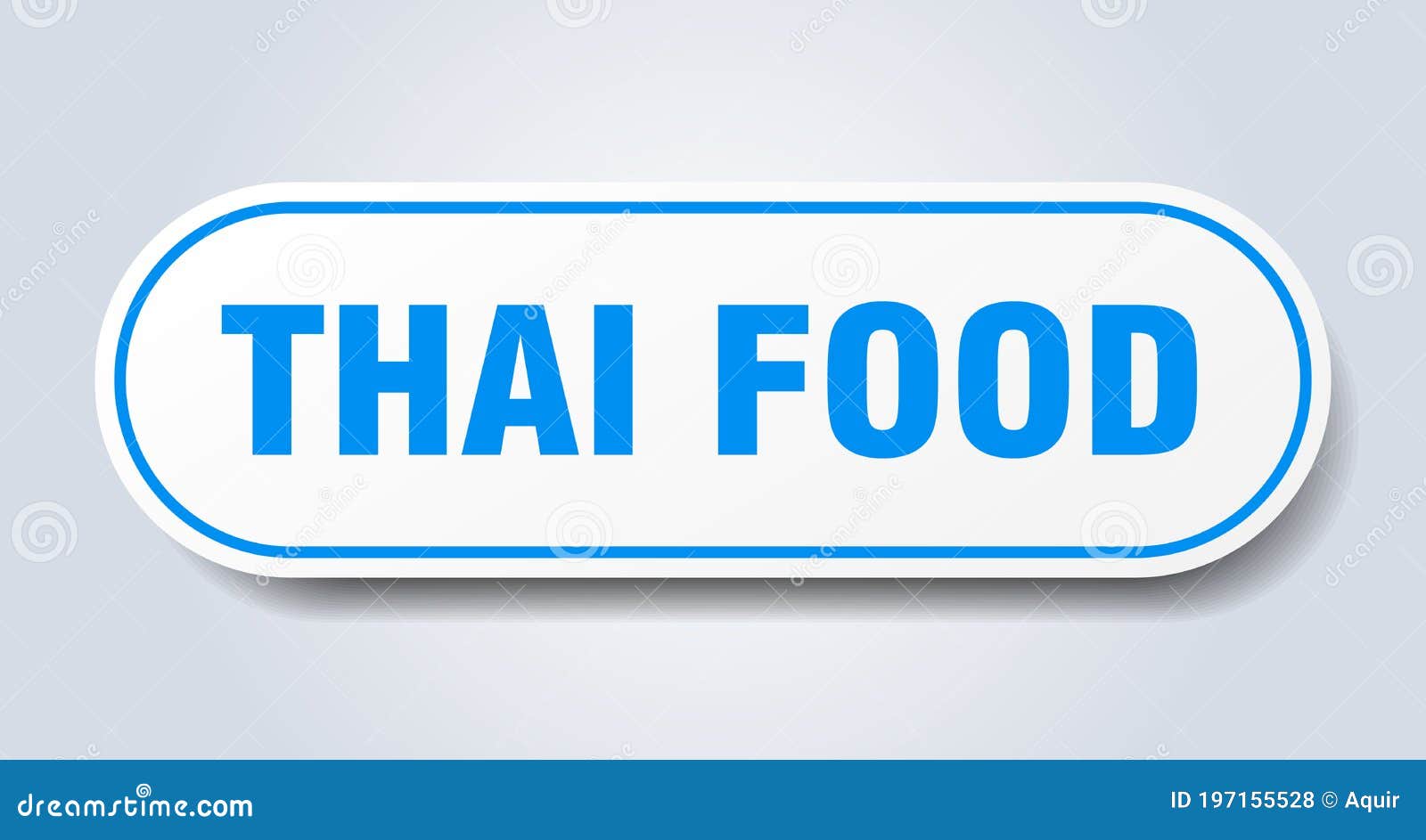 Thai food sticker. stock vector. Illustration of paper - 197155528