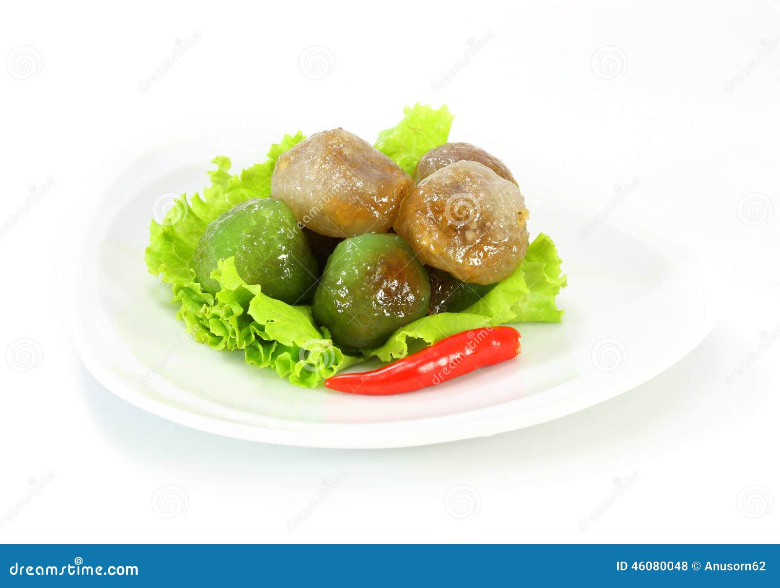 Thai food Tapioca pork stock photo. Image of cooking - 46080048