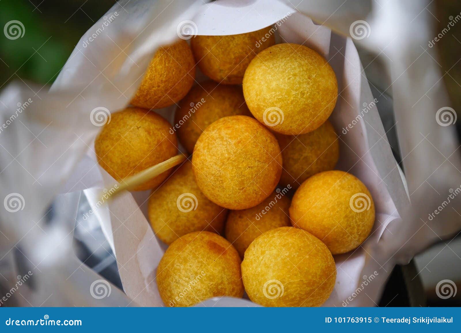 Thai fried potato balls stock image. Image of delicious - 101763915