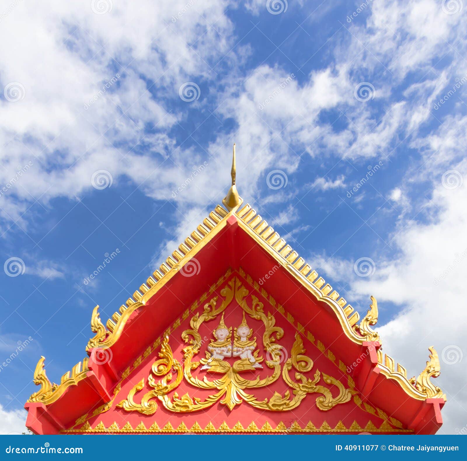 Thai Gable stock image. Image of gold, history, handmade - 40911077