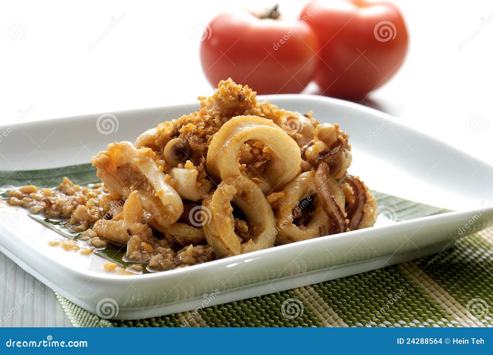 Thai Garlic cuttlefish stock photo. Image of closeup - 24288564