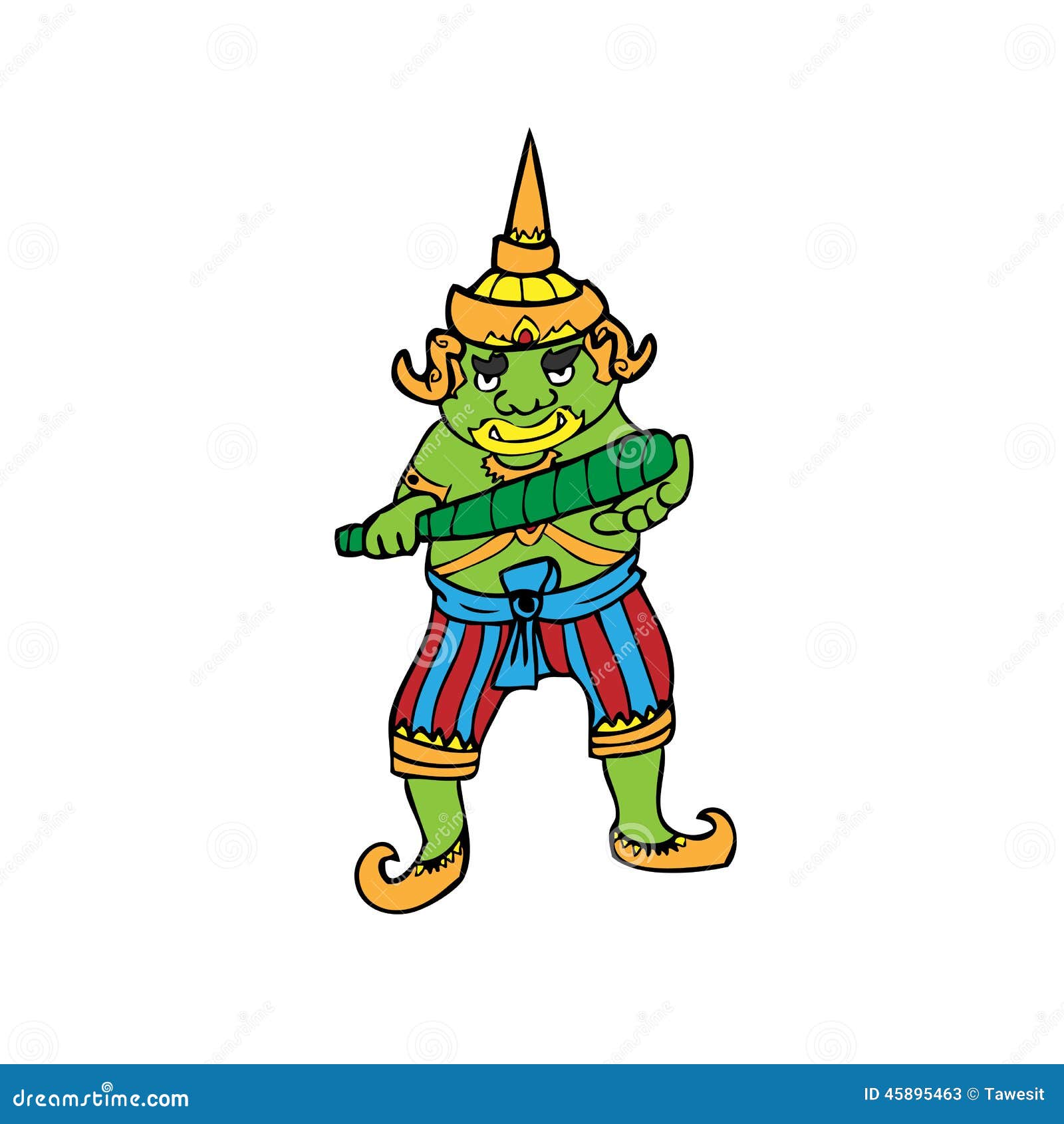 Thai Giant Cartoon Winner Of Running Royalty-Free Stock Photography ...